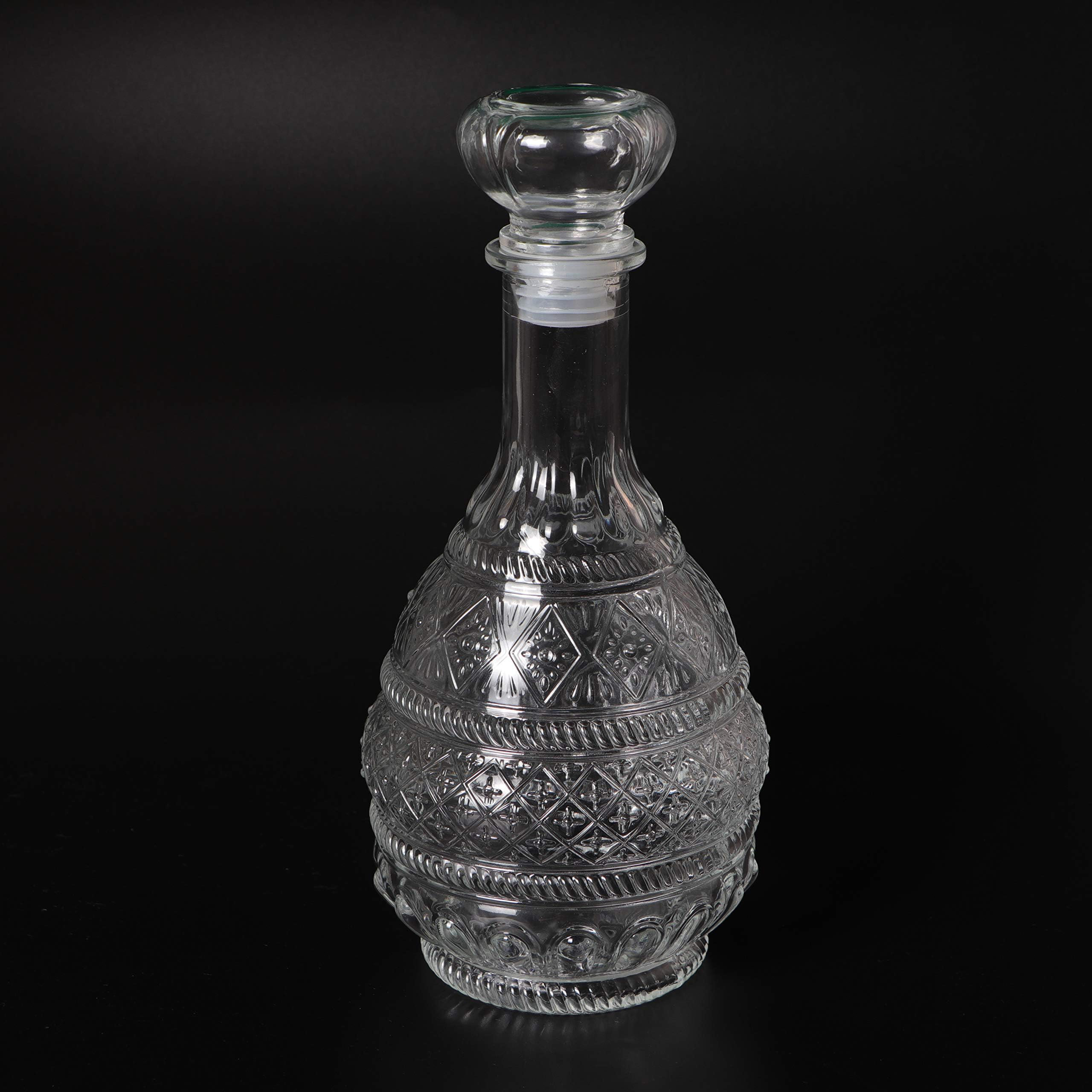 Mercer41 Liquor Decanter, Glass Spirits Decanter With Airtight Stopper ...