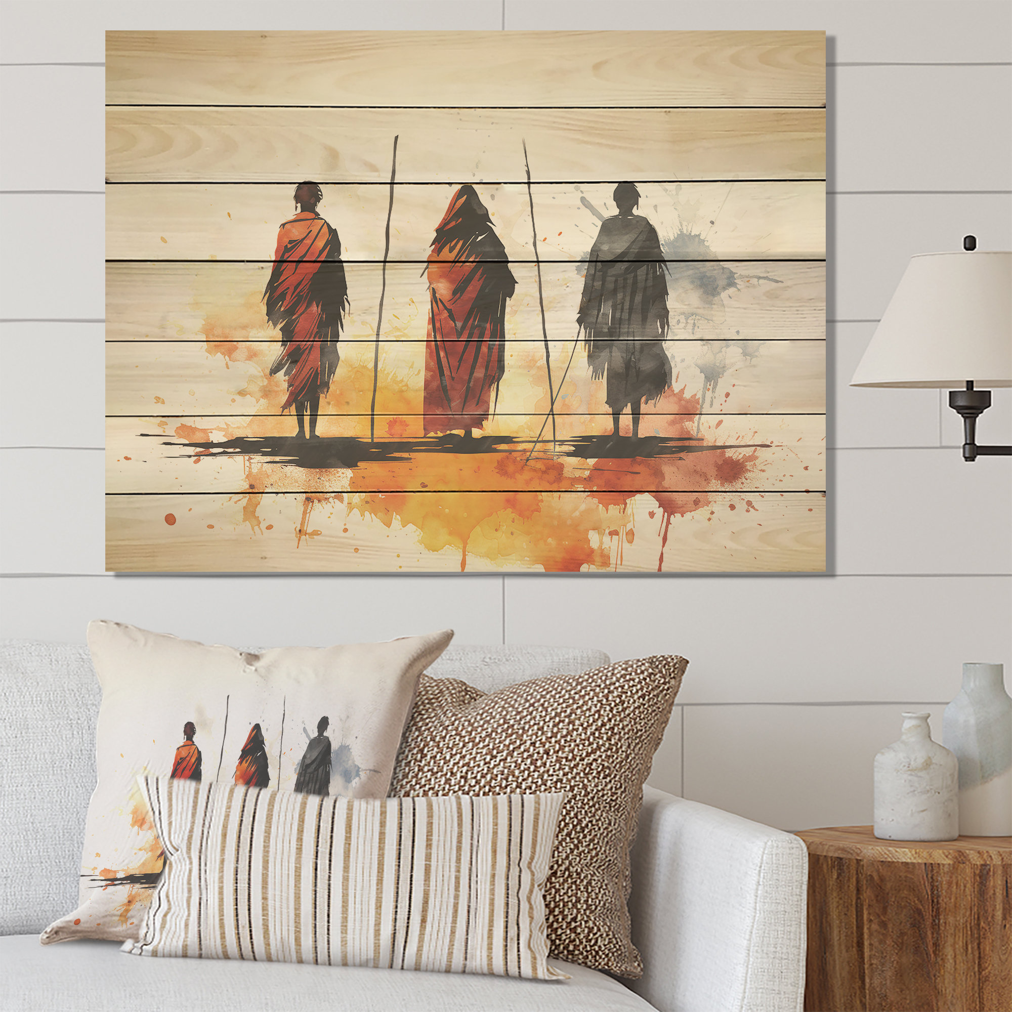 Lark Manor™ Orange African Somali Nomadic Tales I - African Tribal On ...