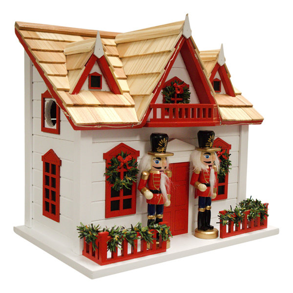 Home Bazaar Holiday Offerings Nutcracker House w/LED Lights 11 H x 11 W ...
