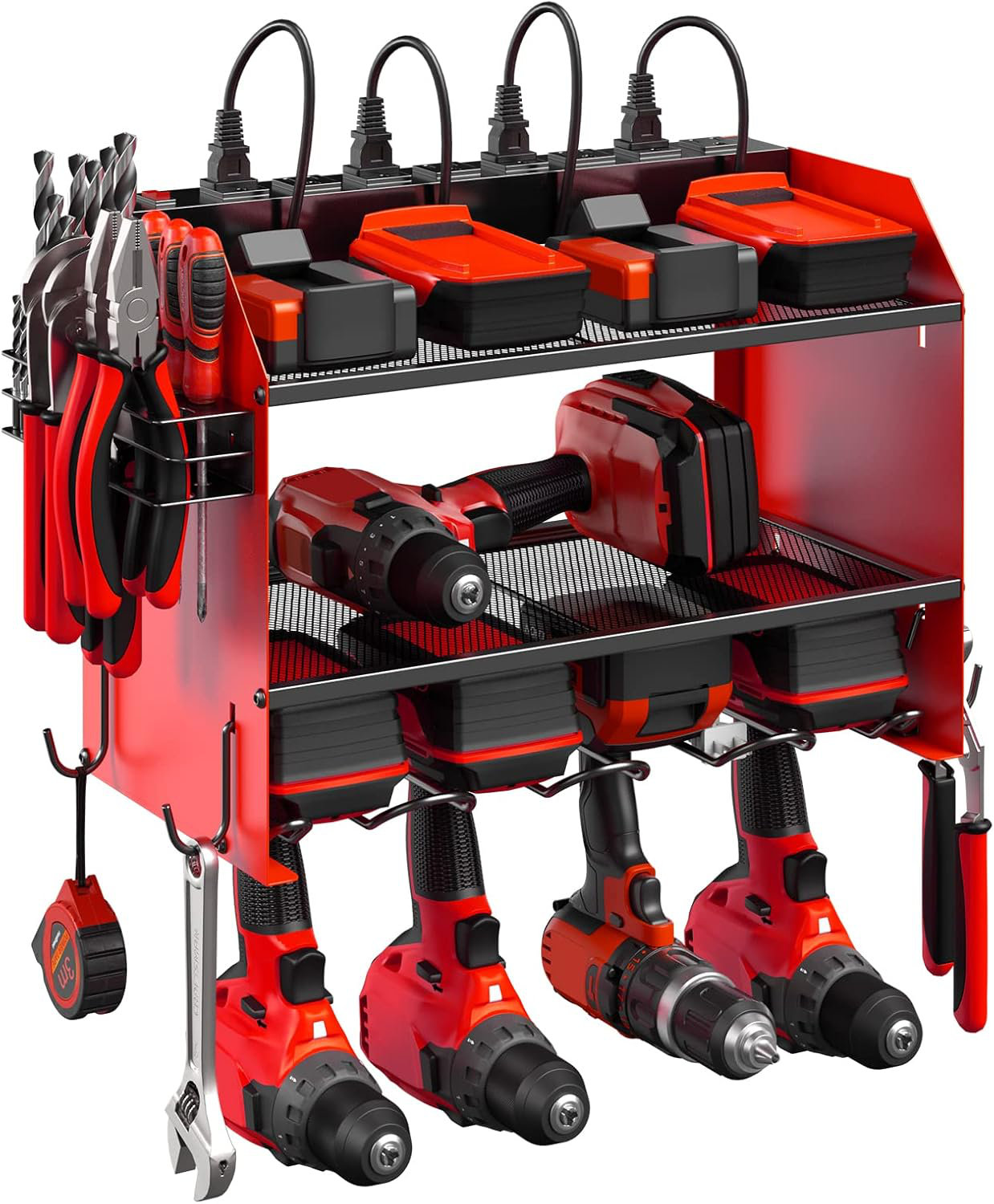 TWDAI Modular Power Tool Organizer Wall Mount With Charging Station And ...