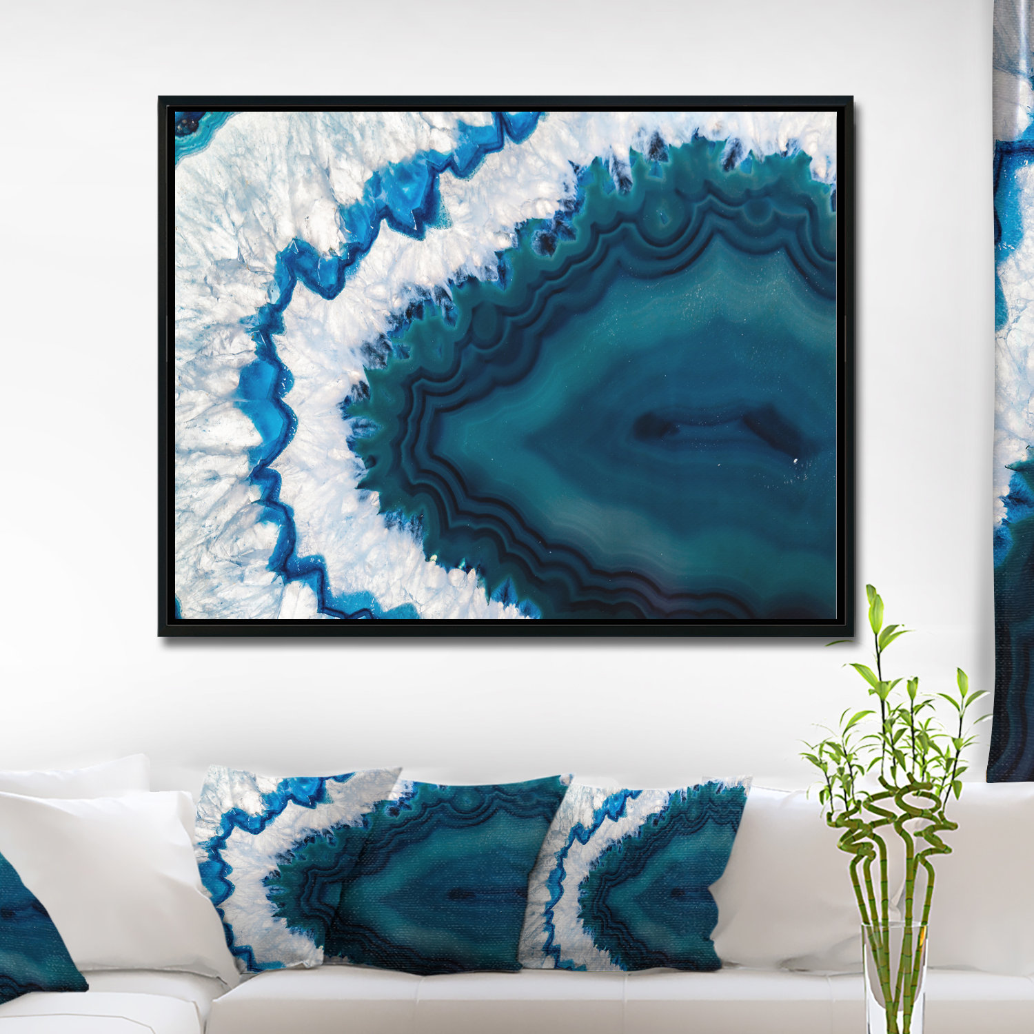 The Twillery Co. Corwin Abstract 'Blue Brazilian Geode' Graphic Art ...