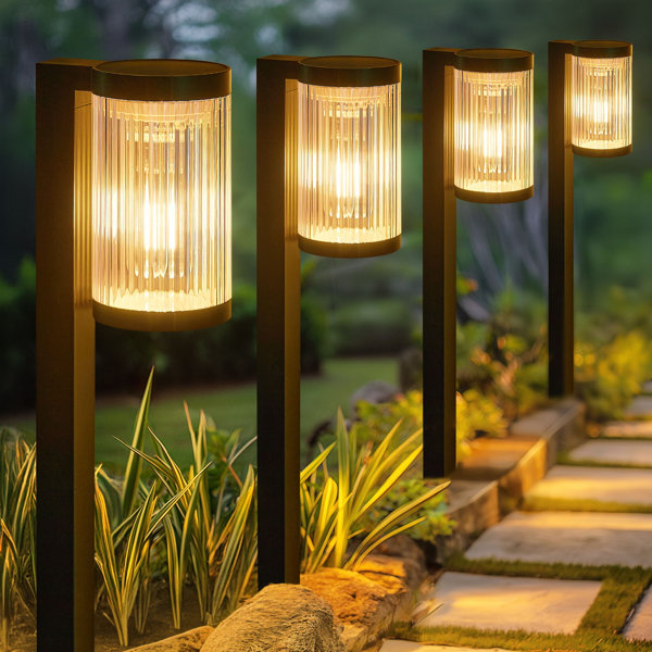Solar Walkway Lights Taller Outdoor, 8 Pack Upgraded Brighter Solar ...