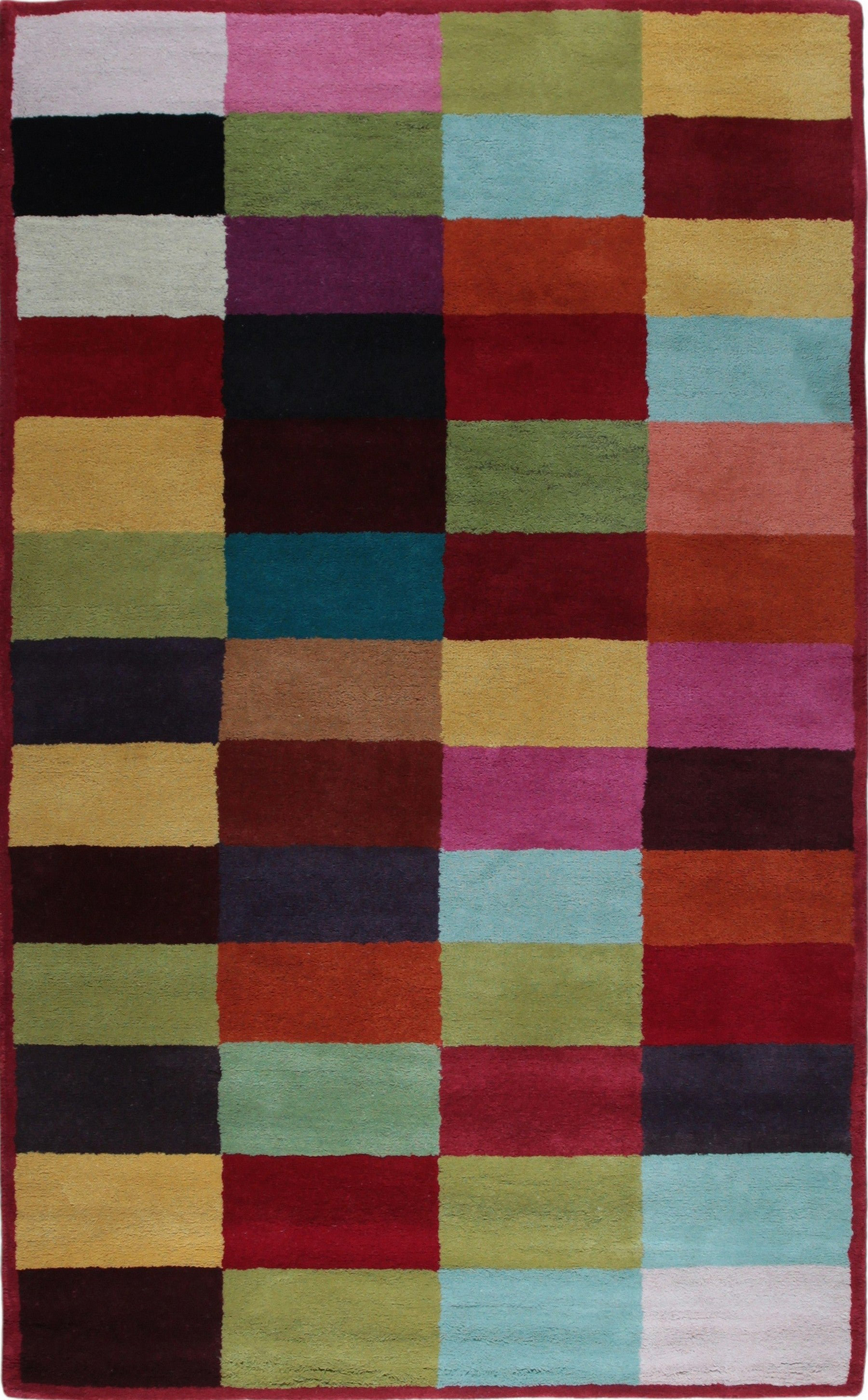 Hokku Designs Captivating Amara Multicolored Hand Tufted Wool Rug | Wayfair