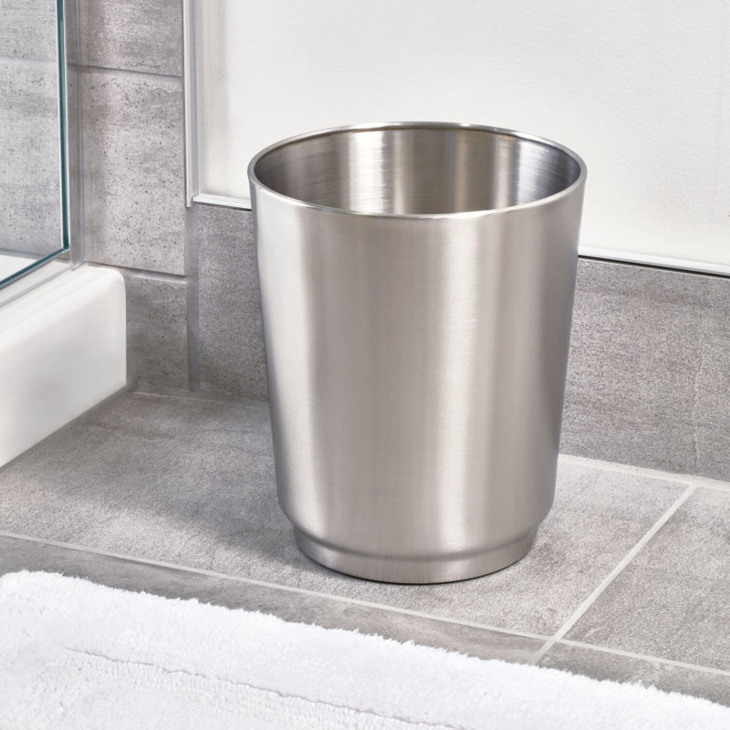 iDesign Austin Small Brushed Stainless Steel Waste Basket & Reviews ...
