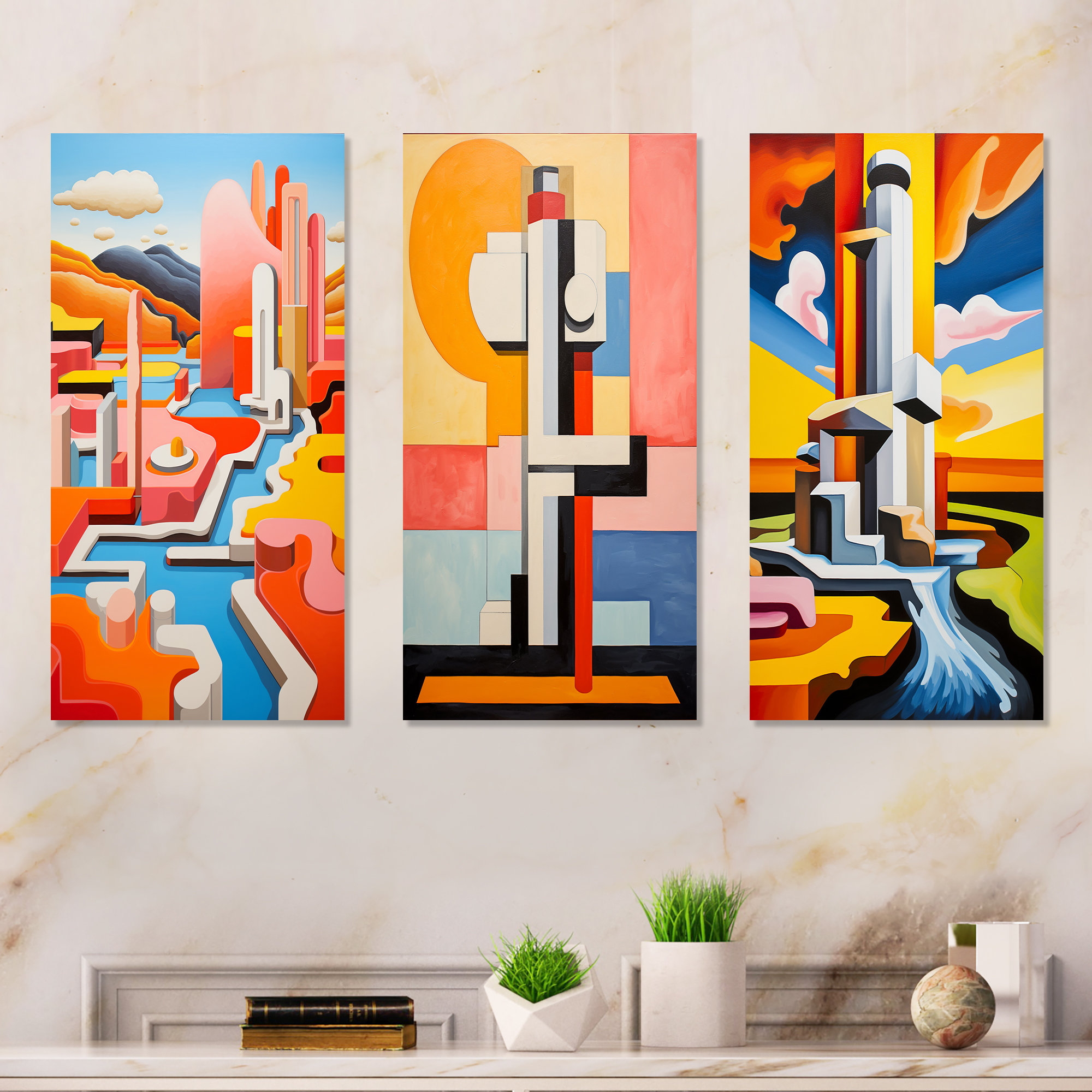 George Oliver Pastle De Stijl Industrial Geyser - Geyser Metal Wall ...