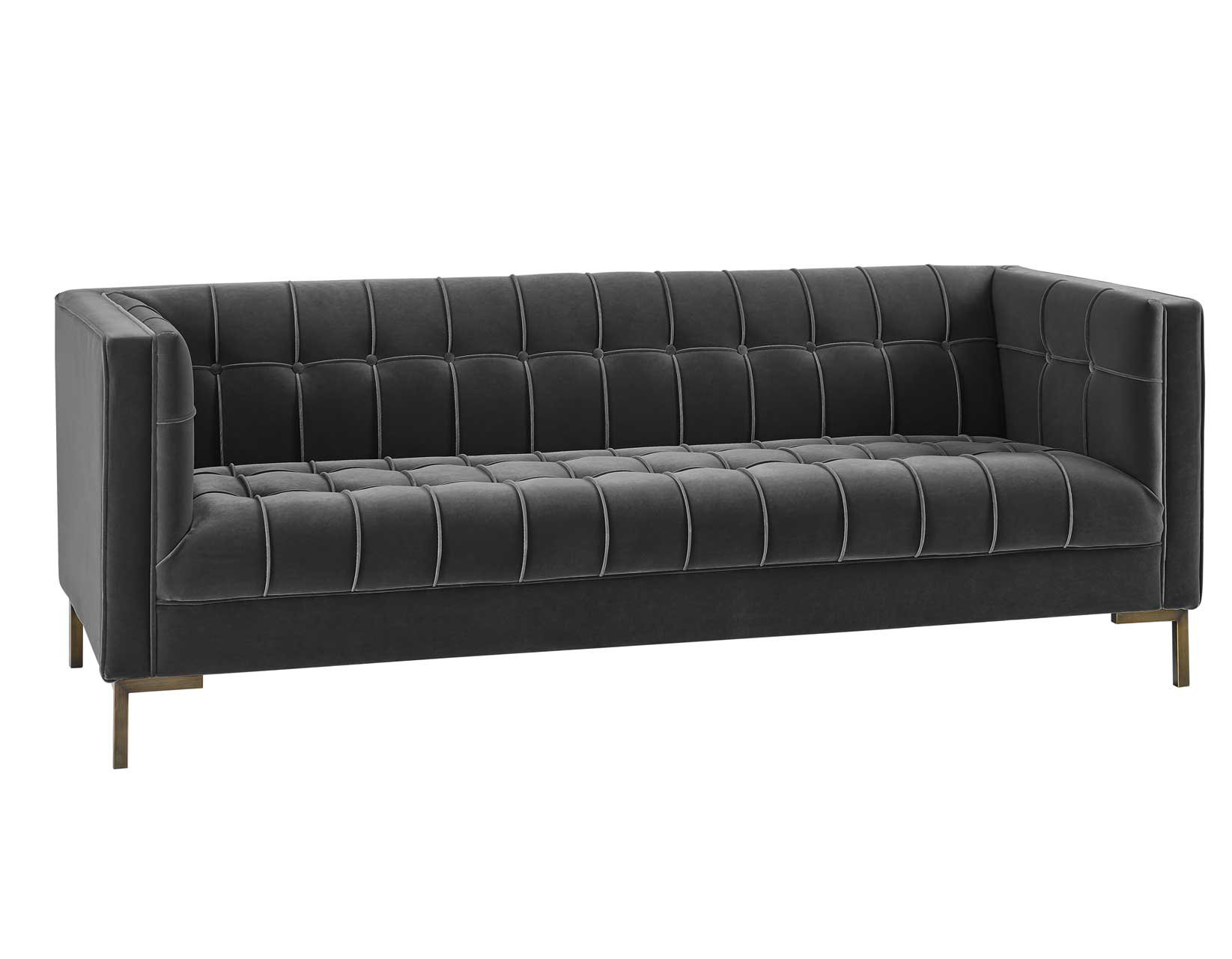 Ebern Designs Isaac Channel Stitched Velvet Sofa | Wayfair