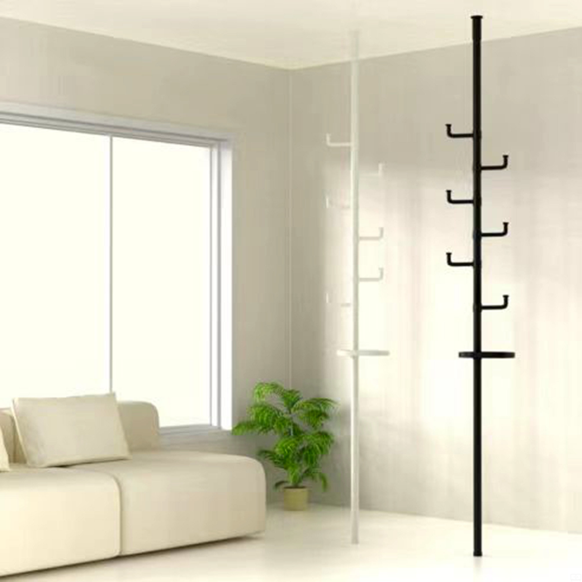 George Oliver Adjustable Laundry Pole Clothes Drying Rack Coat Hanger ...