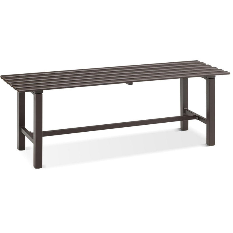 Latitude Run® Heavy-Duty Outdoor Metal Bench - 350lb Capacity Backless ...