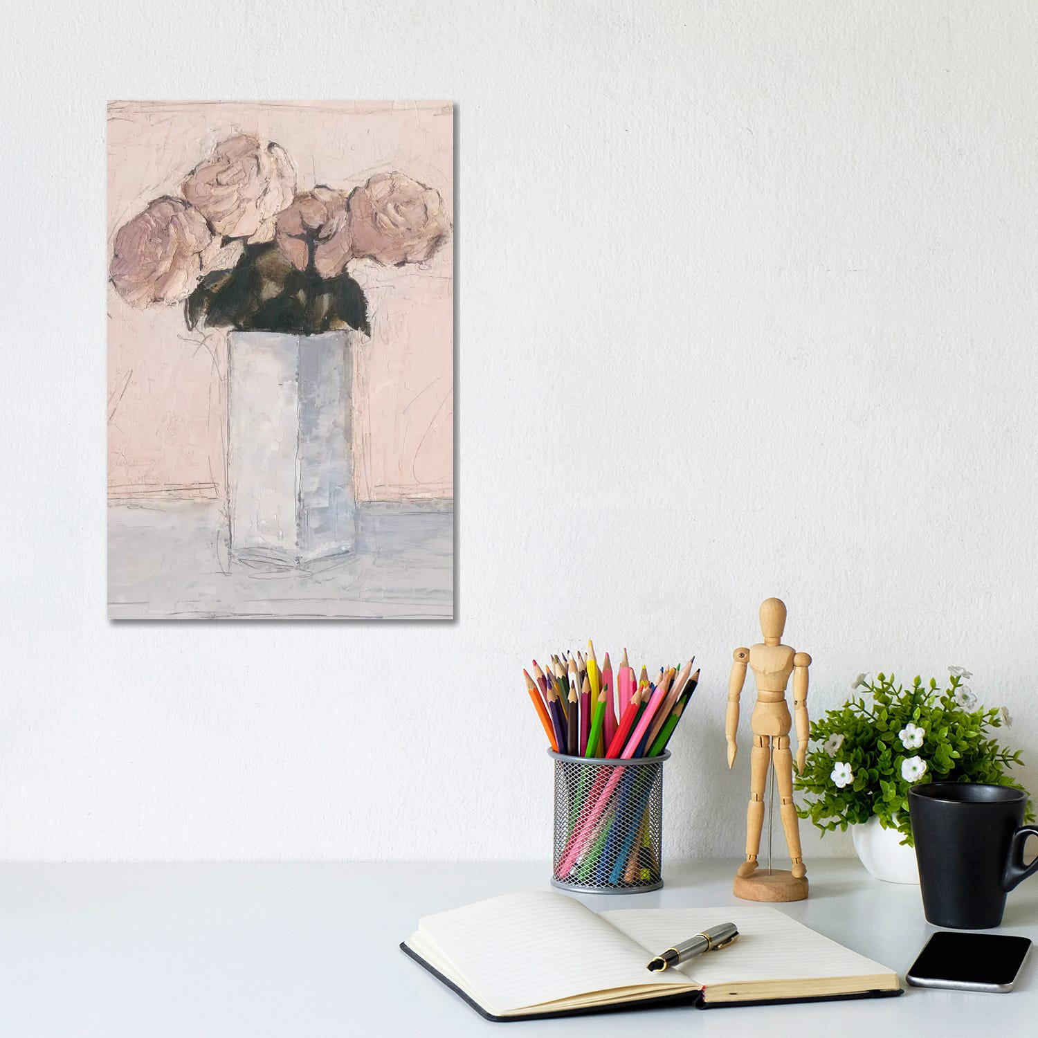 East Urban Home Blush Florals II by Ethan Harper - Painting Print | Wayfair