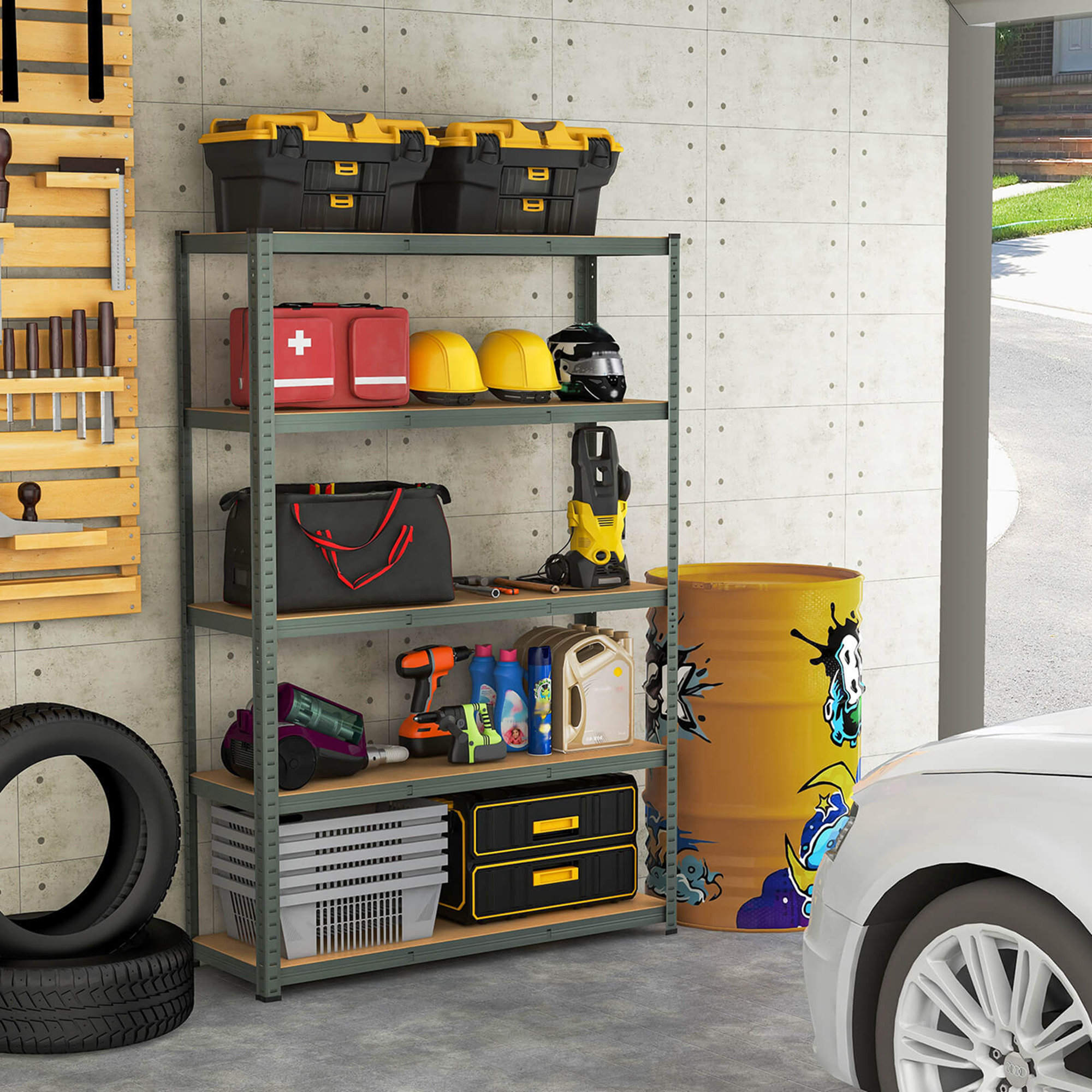 WFX Utility™ 5 Tier Adjustable Garage Shelving Unit With 2200 Lbs Max ...