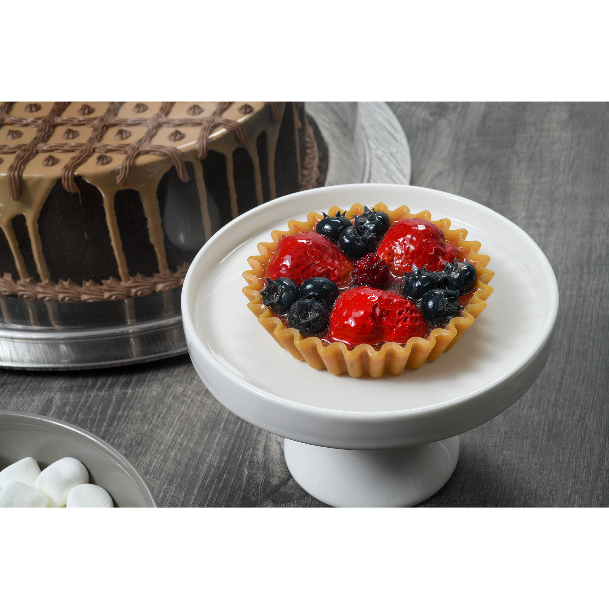 Ebern Designs Laux Small Porcelain 4 Piece Cake Stand Set | Wayfair
