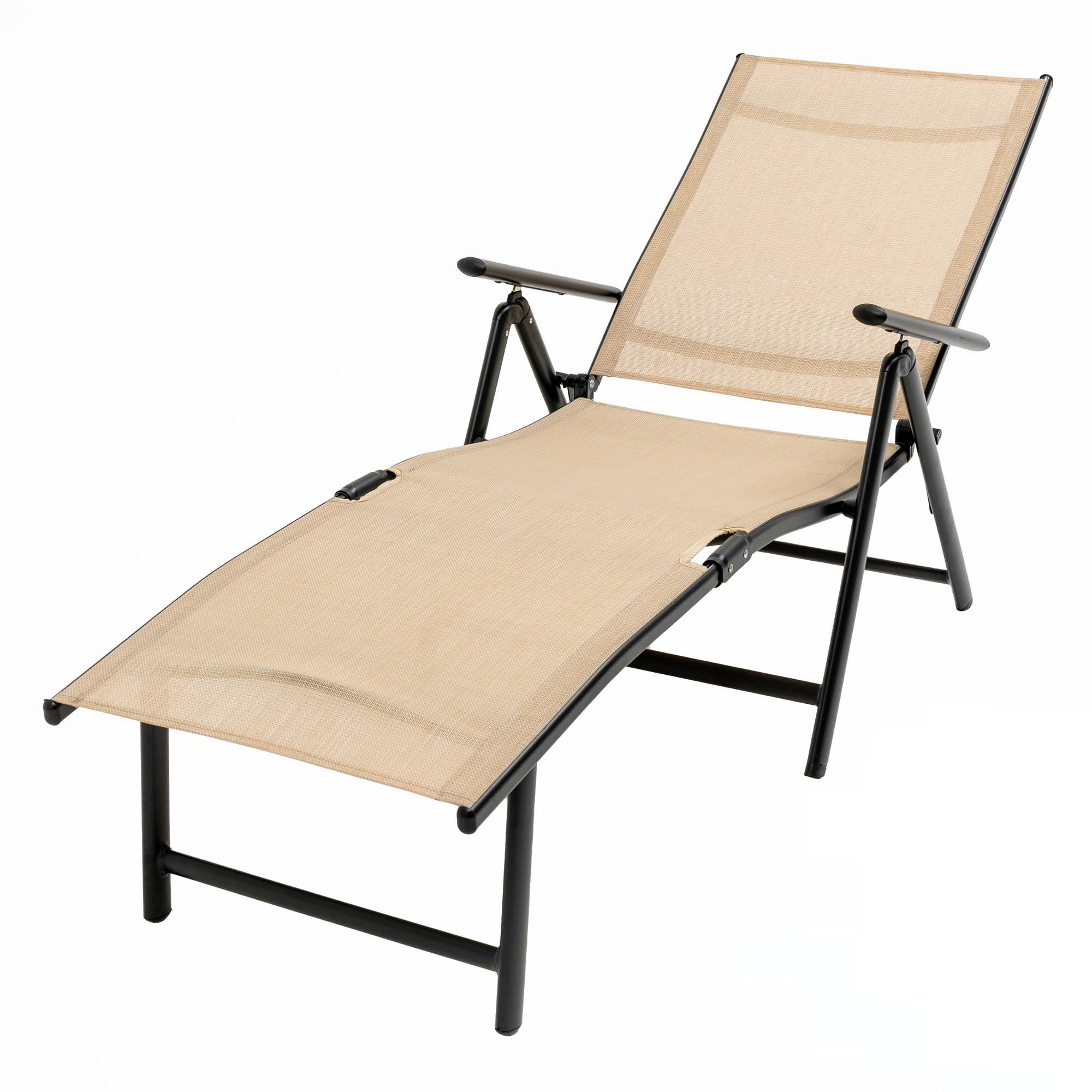 Ebern Designs PVC-Coated Polyester Outdoor Lounge Chaise Folding ...