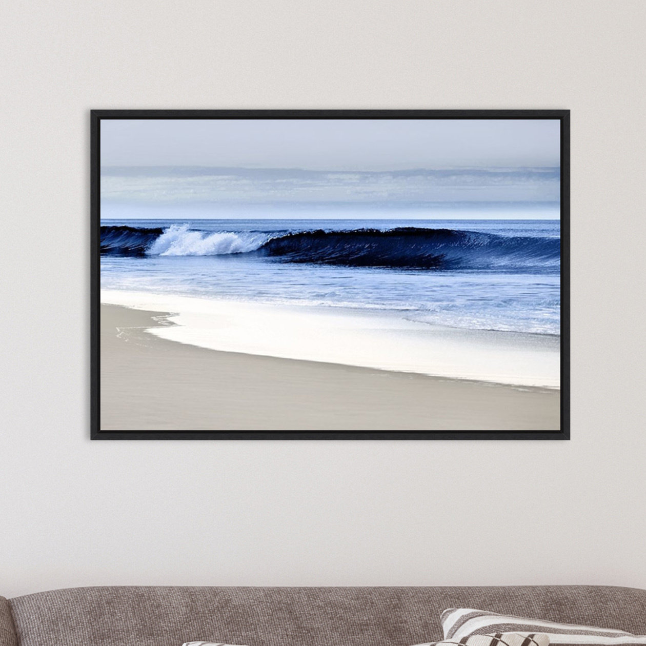 Rosecliff Heights Canvas Art Framed 'Blue Wave II (Beach)' By Devon ...