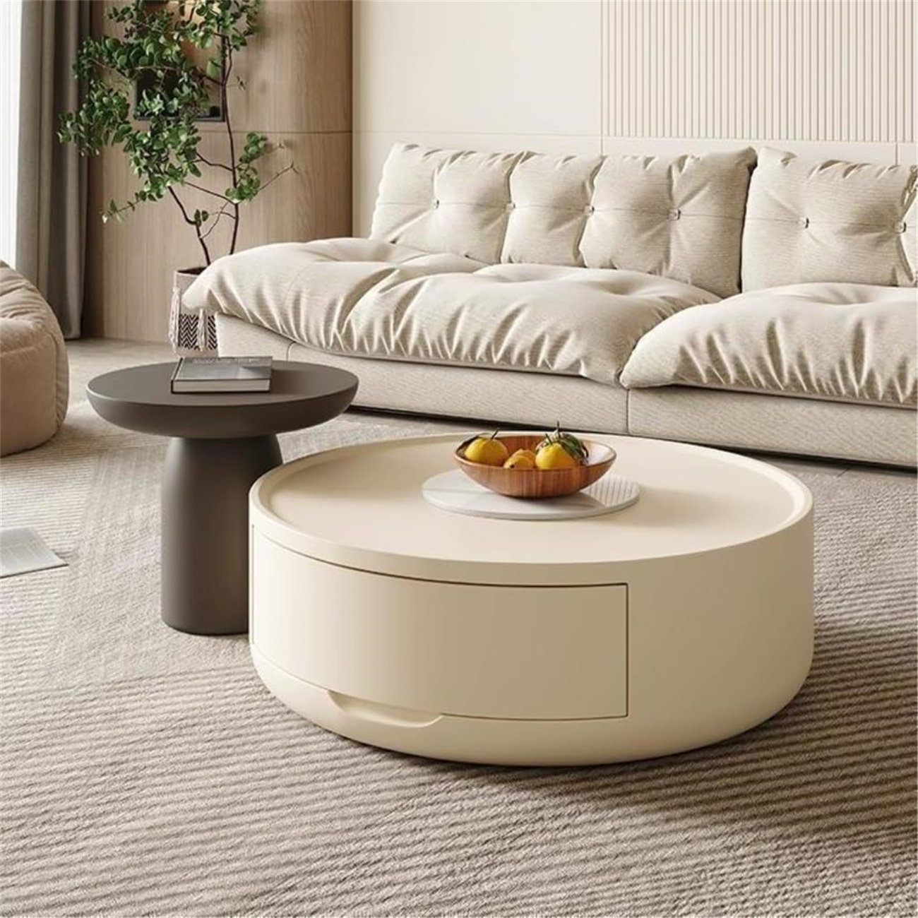 Brayden Studio Biansco Round Nesting Coffee Table Combination, Stacking ...