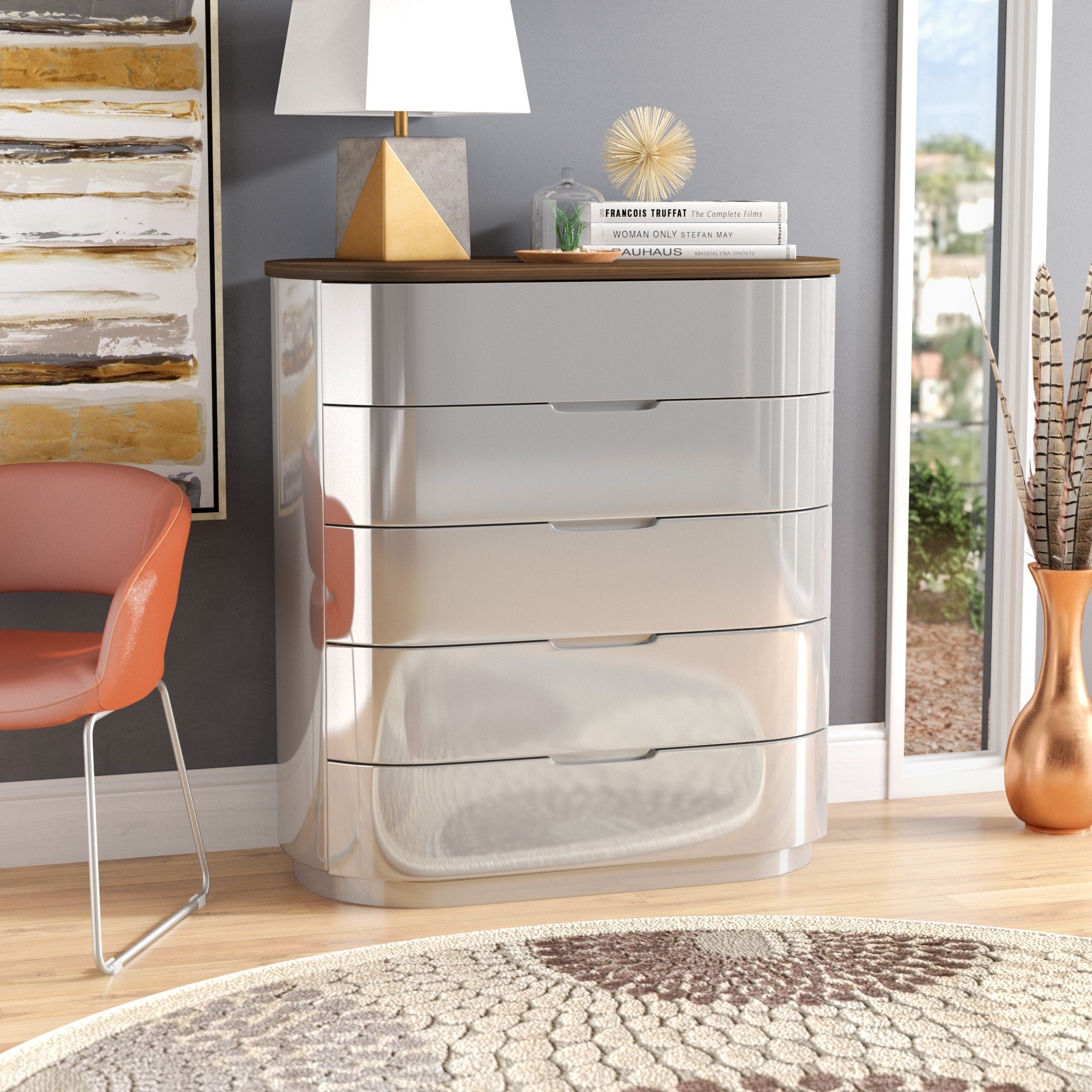 Orren Ellis Lisa Lingerie 5 Drawer Chest & Reviews | Wayfair