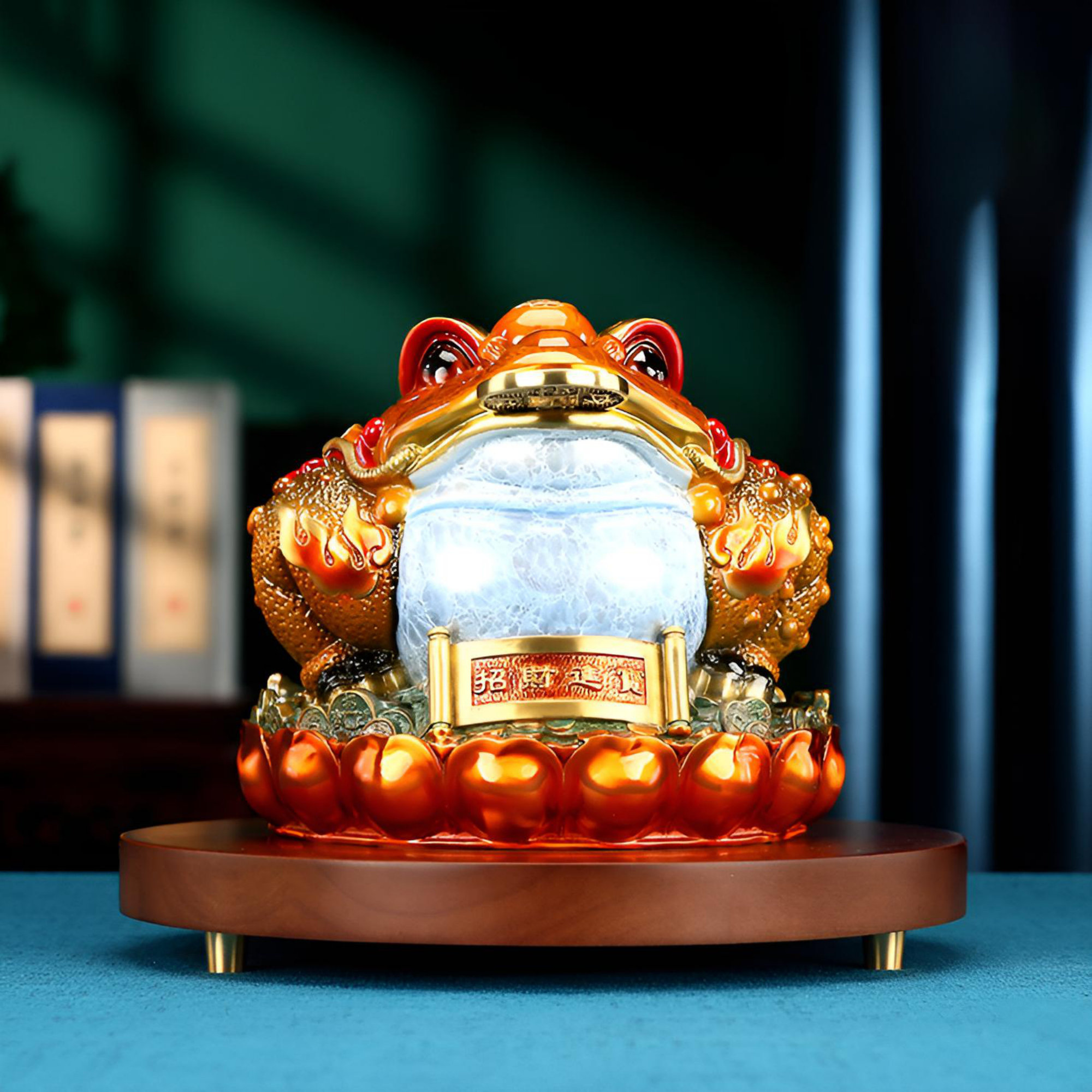 Infinity Golden Feng Shui Toad Sculpture – Symbol Of Prosperity ...
