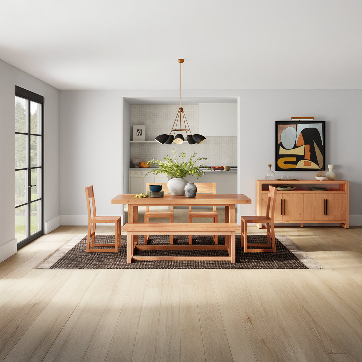 Joss & Main Modica 70'' Pine Solid Wood Sled Dining Table & Reviews ...