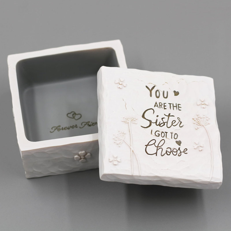 Trinx Friendship Hand-Painted Keepsake Box | Wayfair