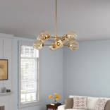 George Oliver Calfee 12 - Light Sputnik Modern Linear Chandelier ...