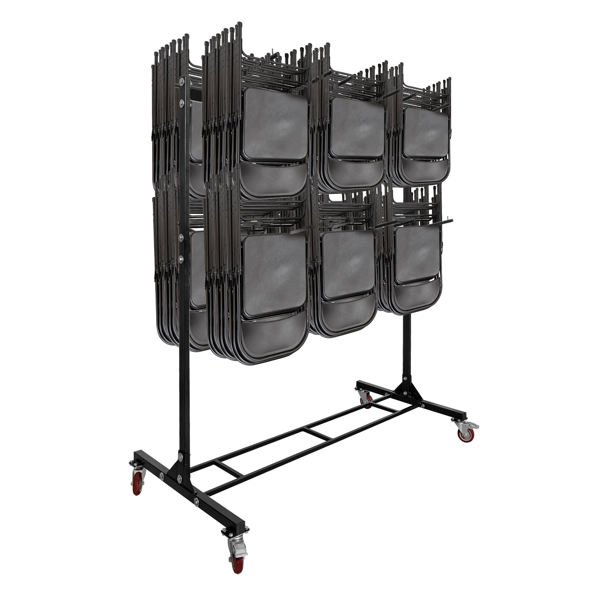 AdirOffice 600 lb. Capacity Two Tier Folding Chair Dolly & Reviews ...