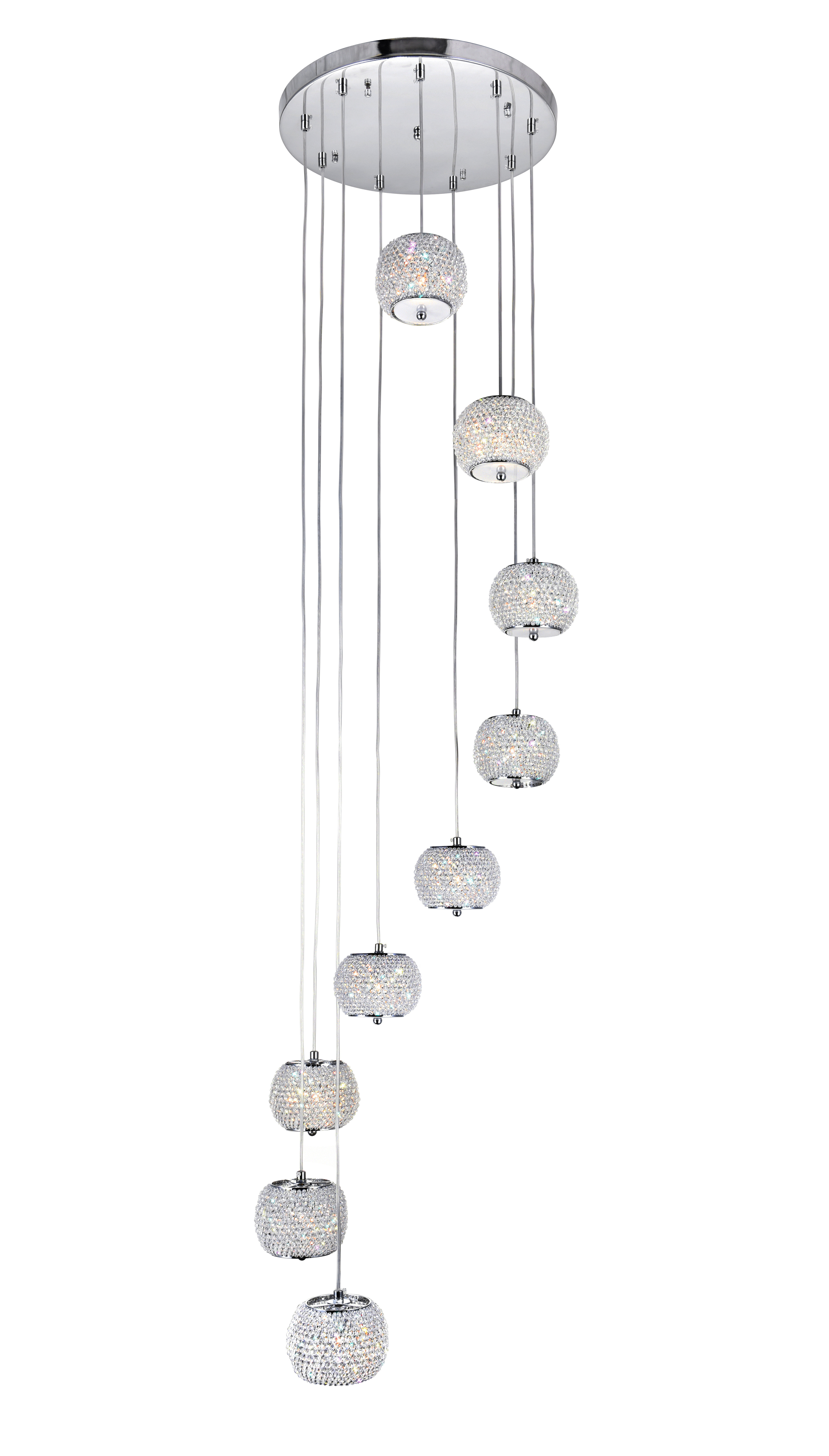 House of Hampton® Beahm 9 - Light Cluster Globe Pendant | Wayfair