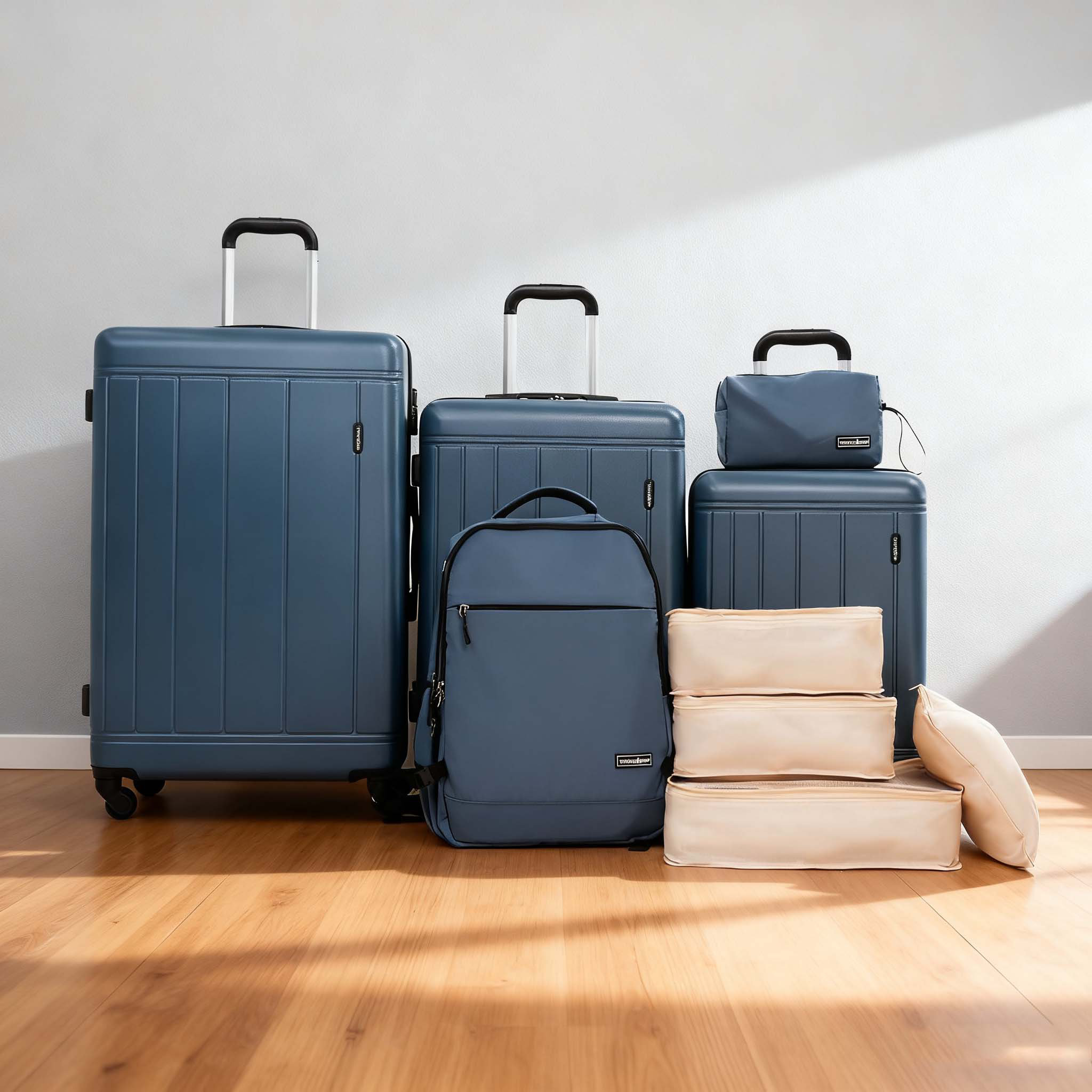 HOME OF FIGHT VENTURES LLC 9-Piece Hard Luggage Set ABS Material ...