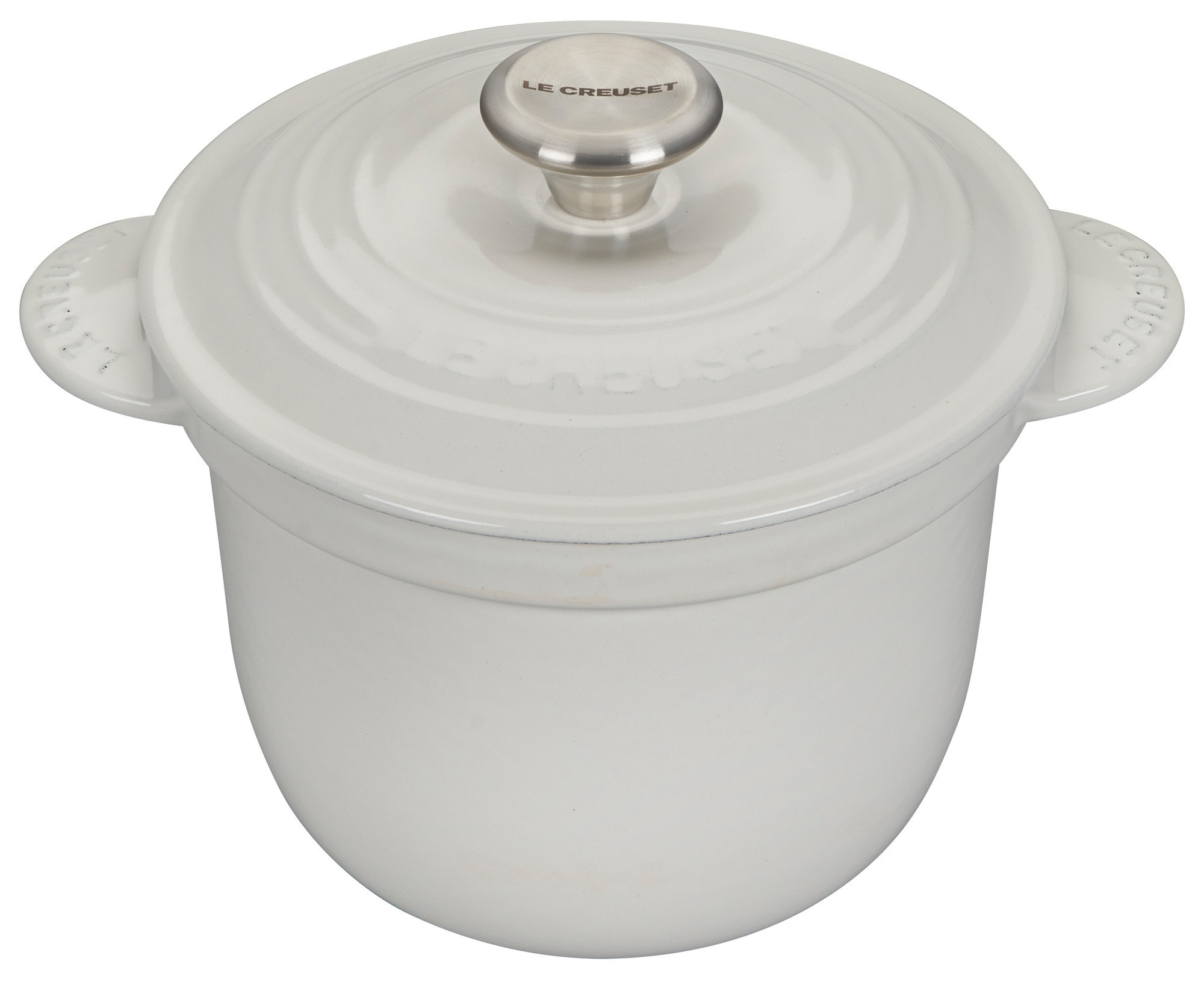 Le Creuset Enameled Cast Iron Rice Pot with Lid and Steamer Insert ...
