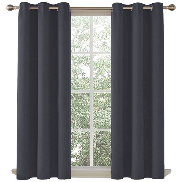 AR WARE Microfiber Blackout Eyelet Curtain Pair | Wayfair.co.uk