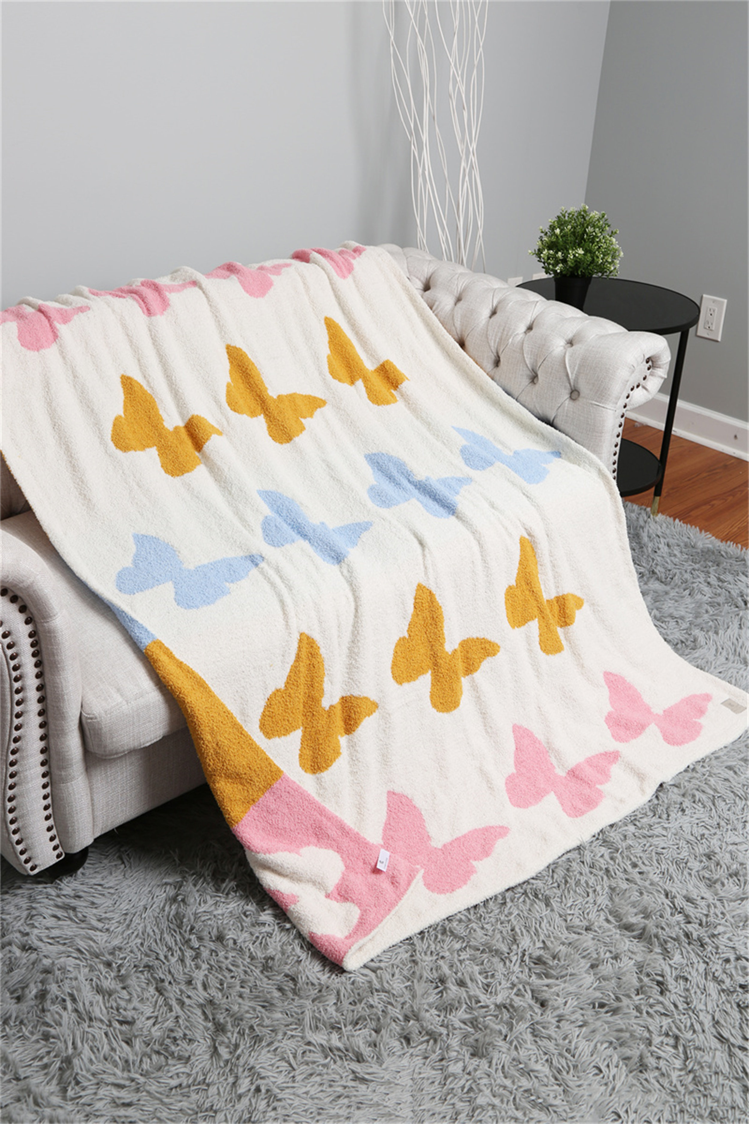 COMFYLUXE Animal Pattern Luxury Soft Throw Blanket - BUTTERFLY | Wayfair