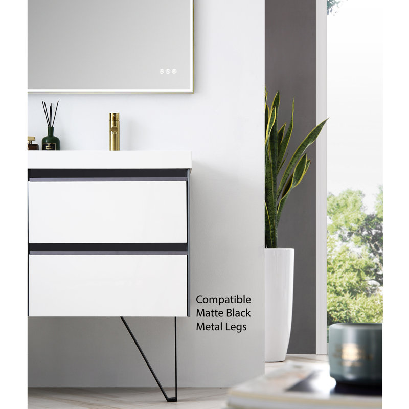 Brayden Studio® Courtnie Waterproof Ergonomic 30" Single Bathroom ...