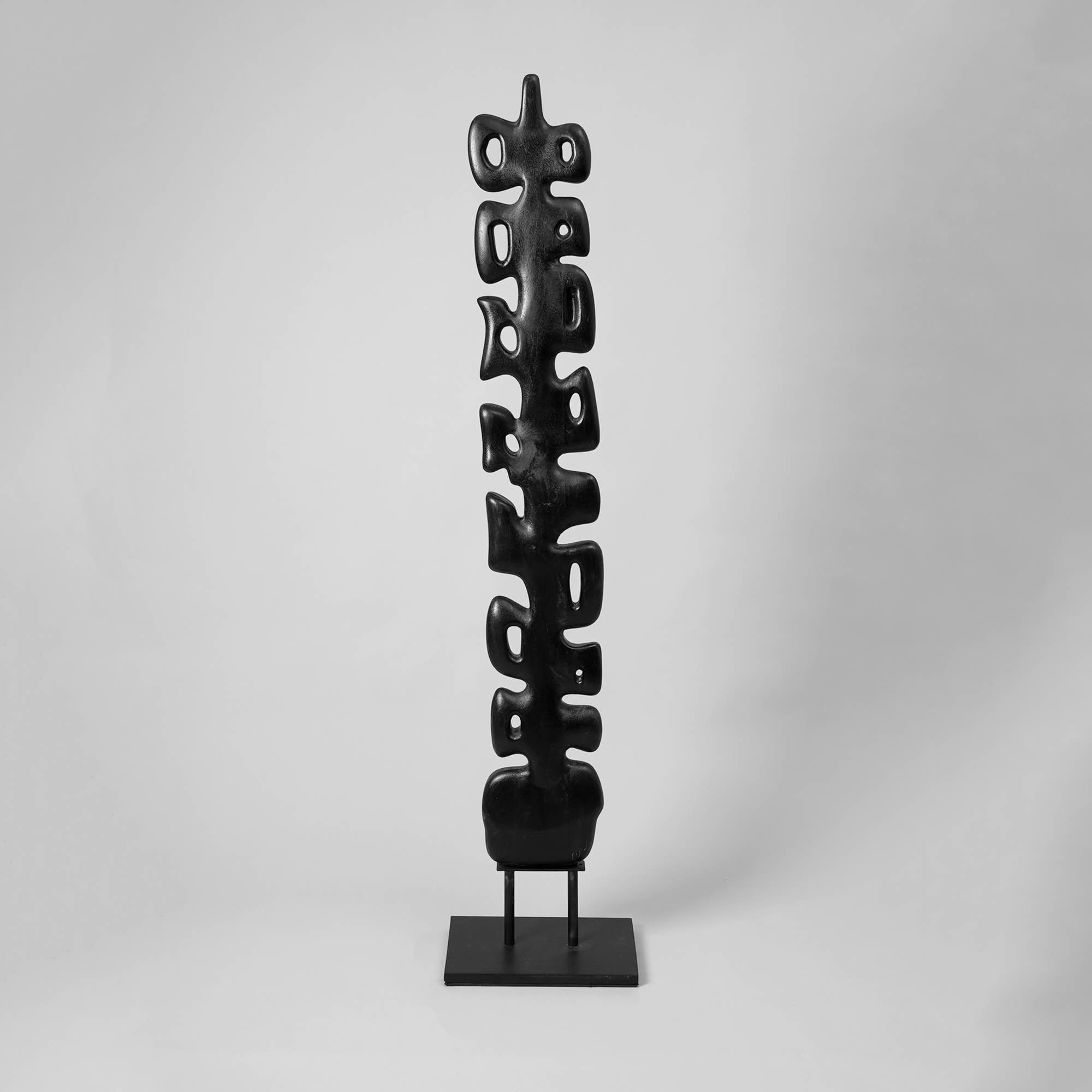 Orren Ellis Modern Abstract Handcrafted Solid Wood Sculpture with ...