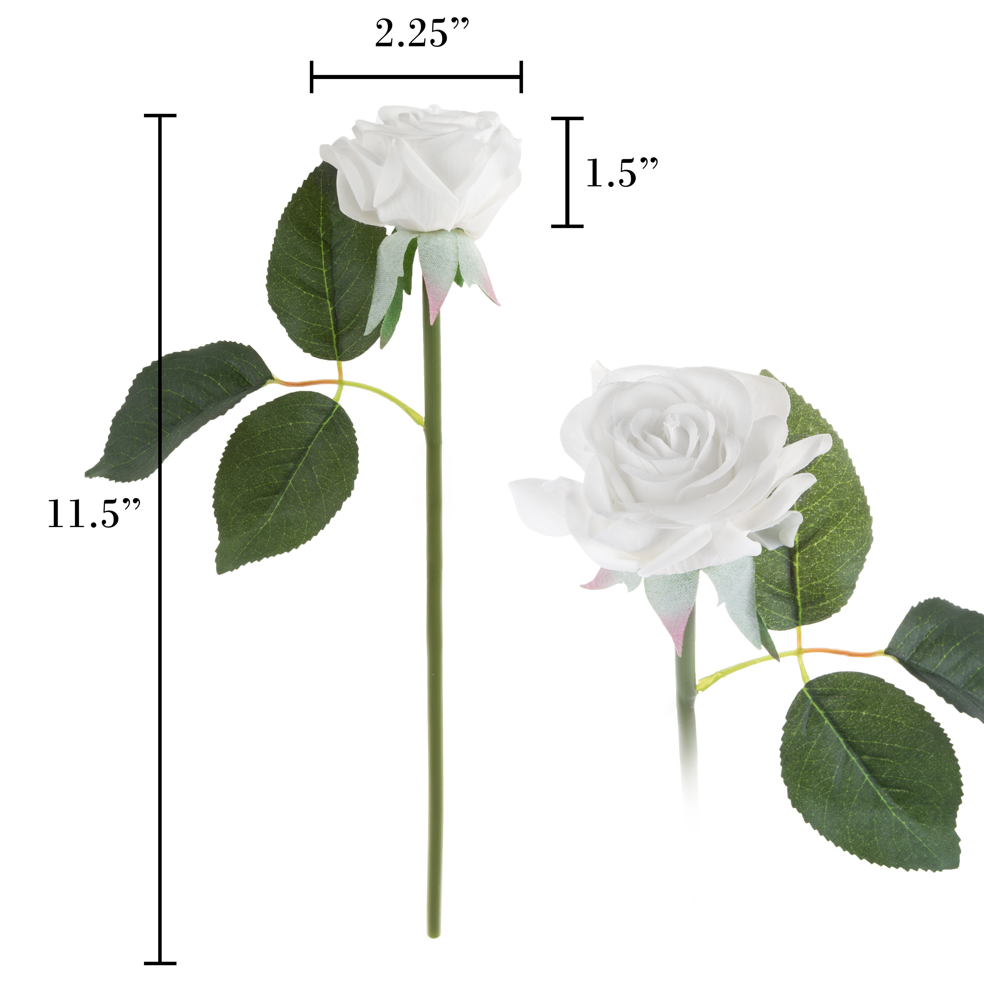 Primrue Rose Artificial Flowers - 18Pc Real Touch 11.5-Inch Fake Flower ...