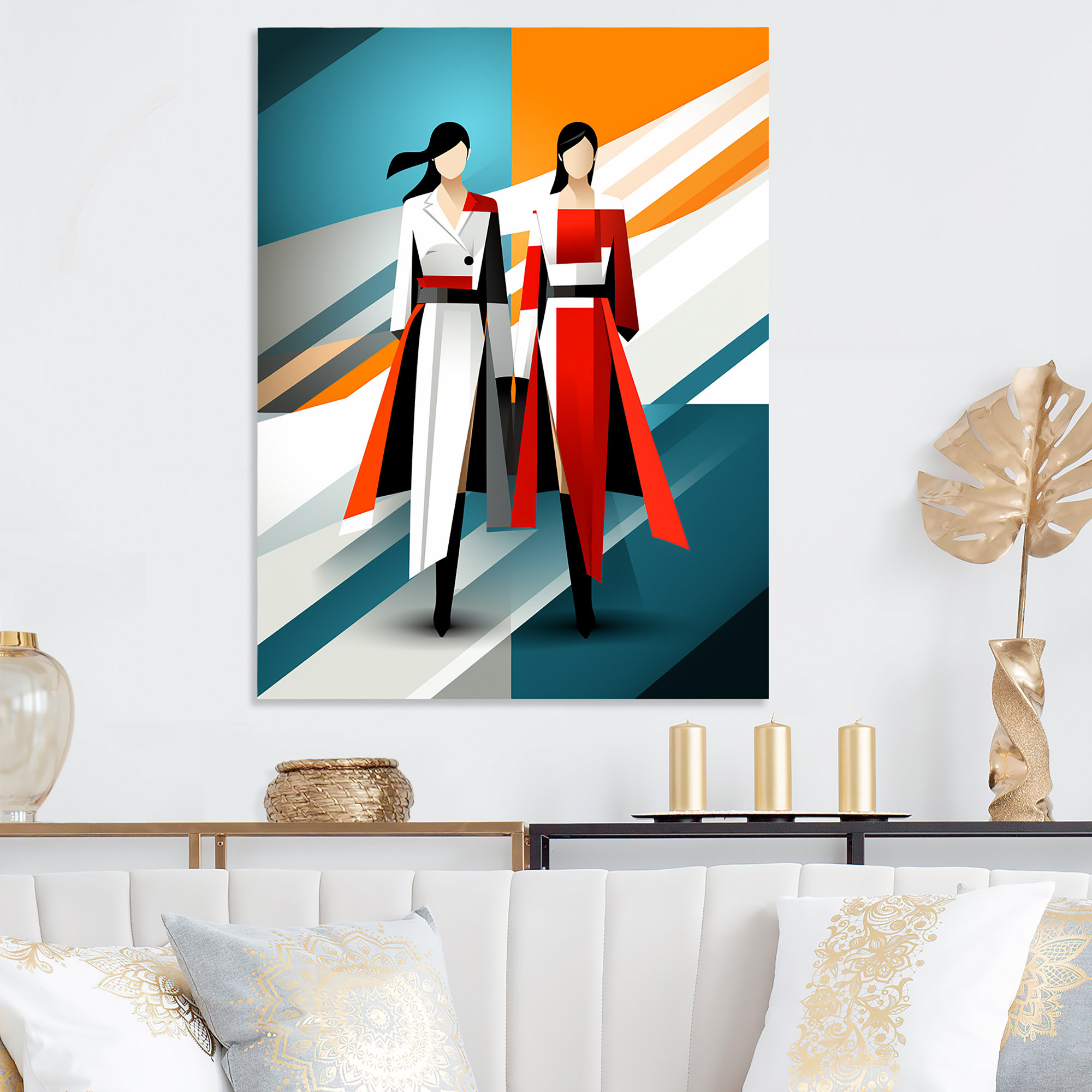 Ivy Bronx Midcentry Woman Insta Pose - Fashion Metal Wall Art - Wayfair ...