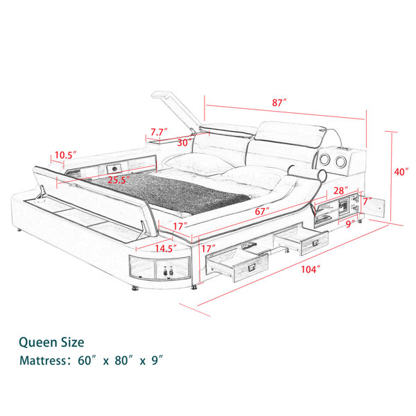 Jubilee Modern/contemporary design Upholstered Storage Bed | Wayfair