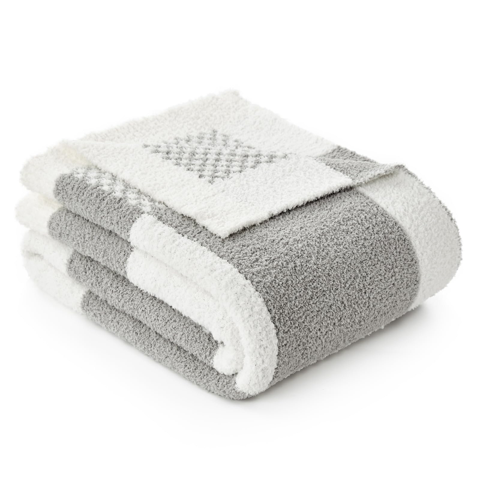 APPENIN WINTER PARK CORP Checkered Blanket, Grey Throw Blanket For ...