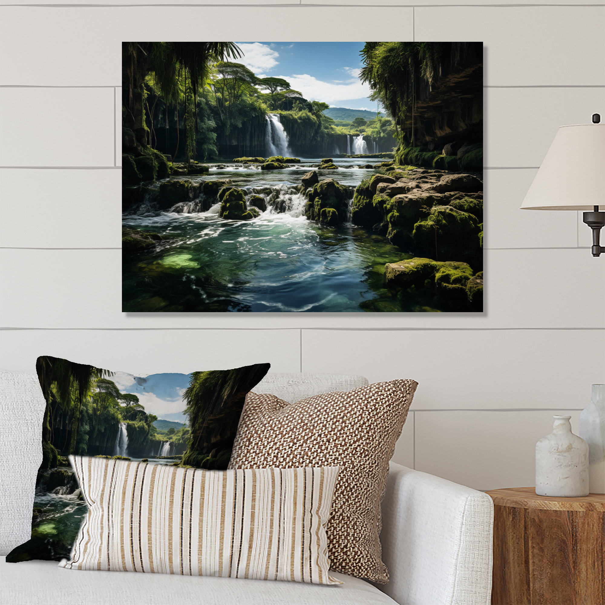 Latitude Run® Dominican Cascading Waterfalls - Nautical & Beach Metal ...