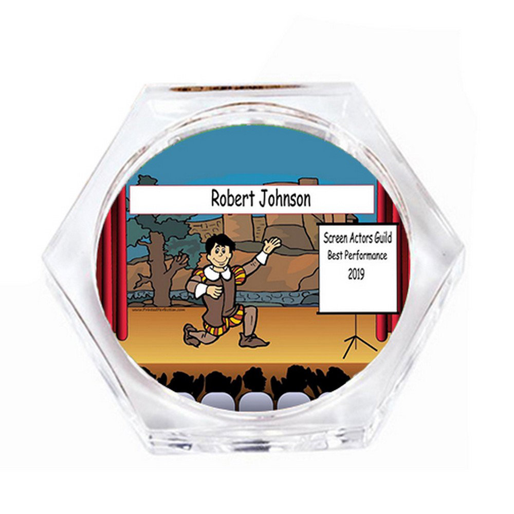 Printed Perfection Personalized Actor Male Drink Coaster Gift Set (4 ...