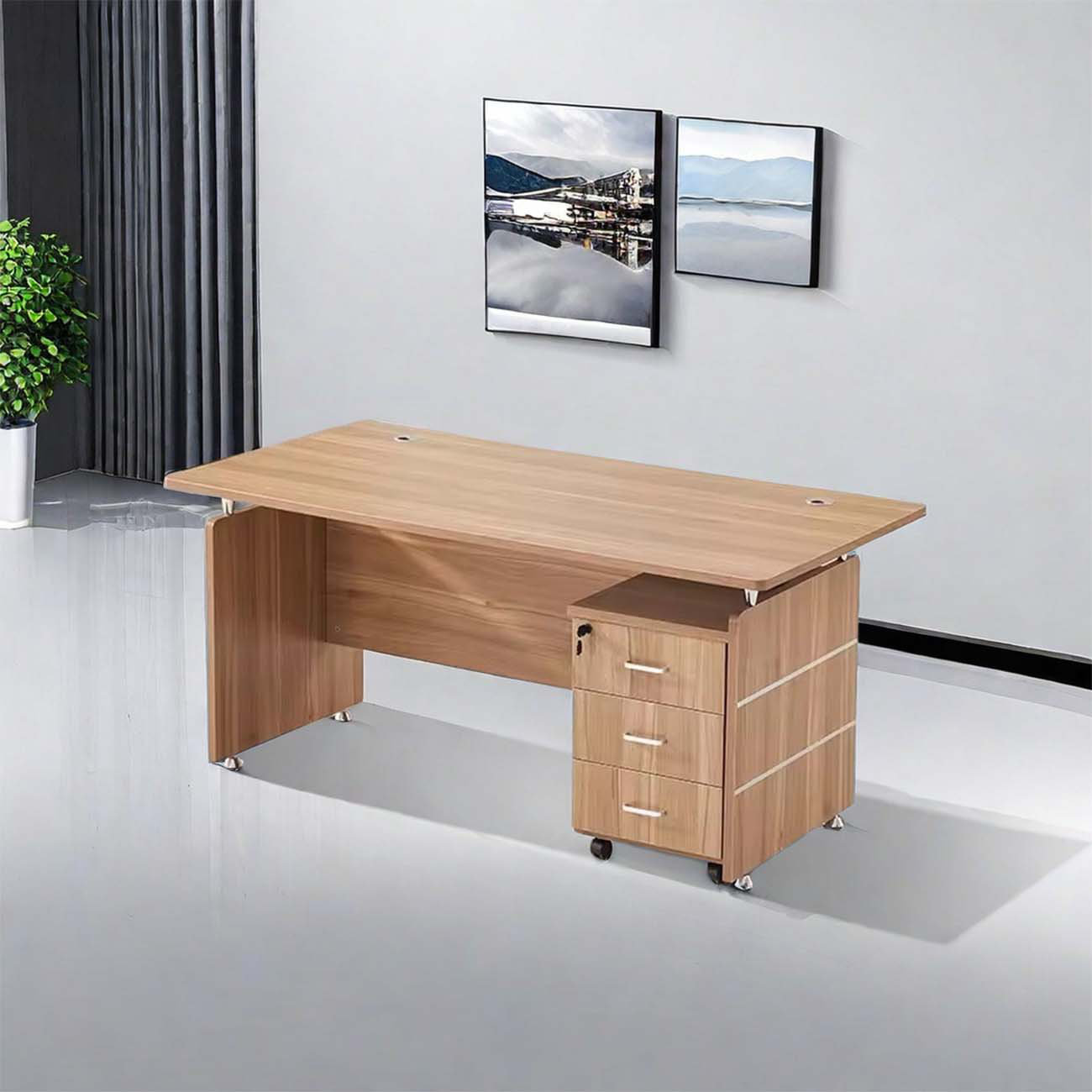 Latitude Run® Carbary 55.12'' W Rectangle Computer Desk | Wayfair