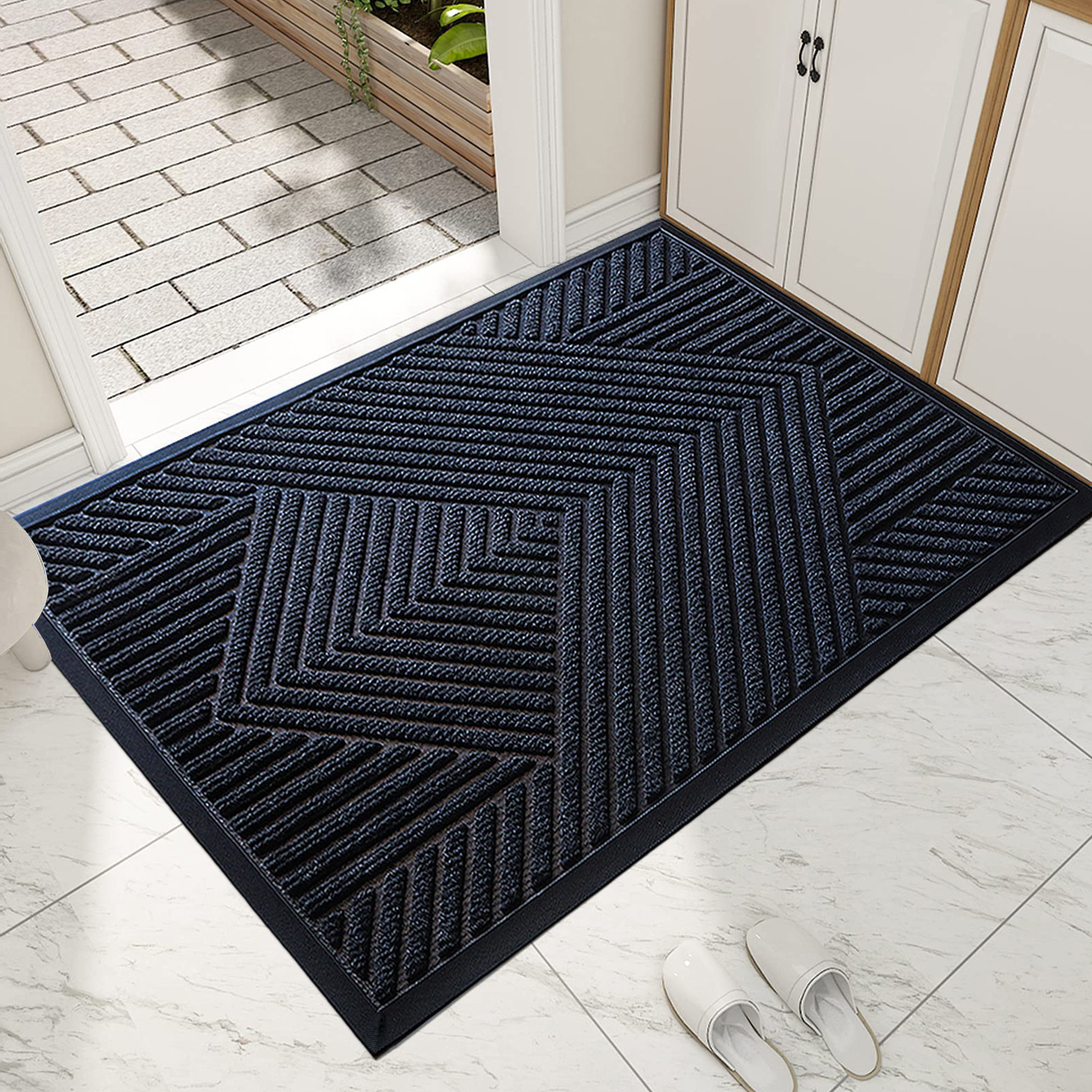 Latitude Run® Doormat Heavy Duty Non Slip Durable 48" x 32" Non-Slip ...