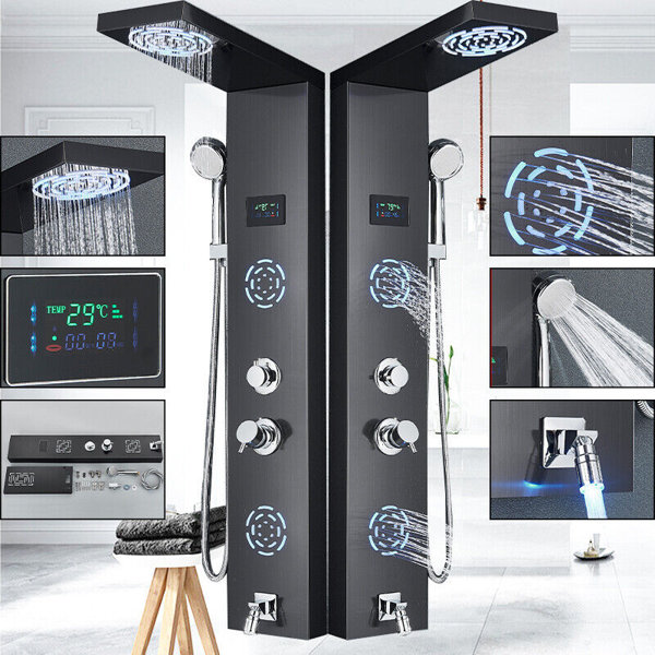 Belfry Bathroom Hubbardston Shower Tower Panel | Wayfair.co.uk