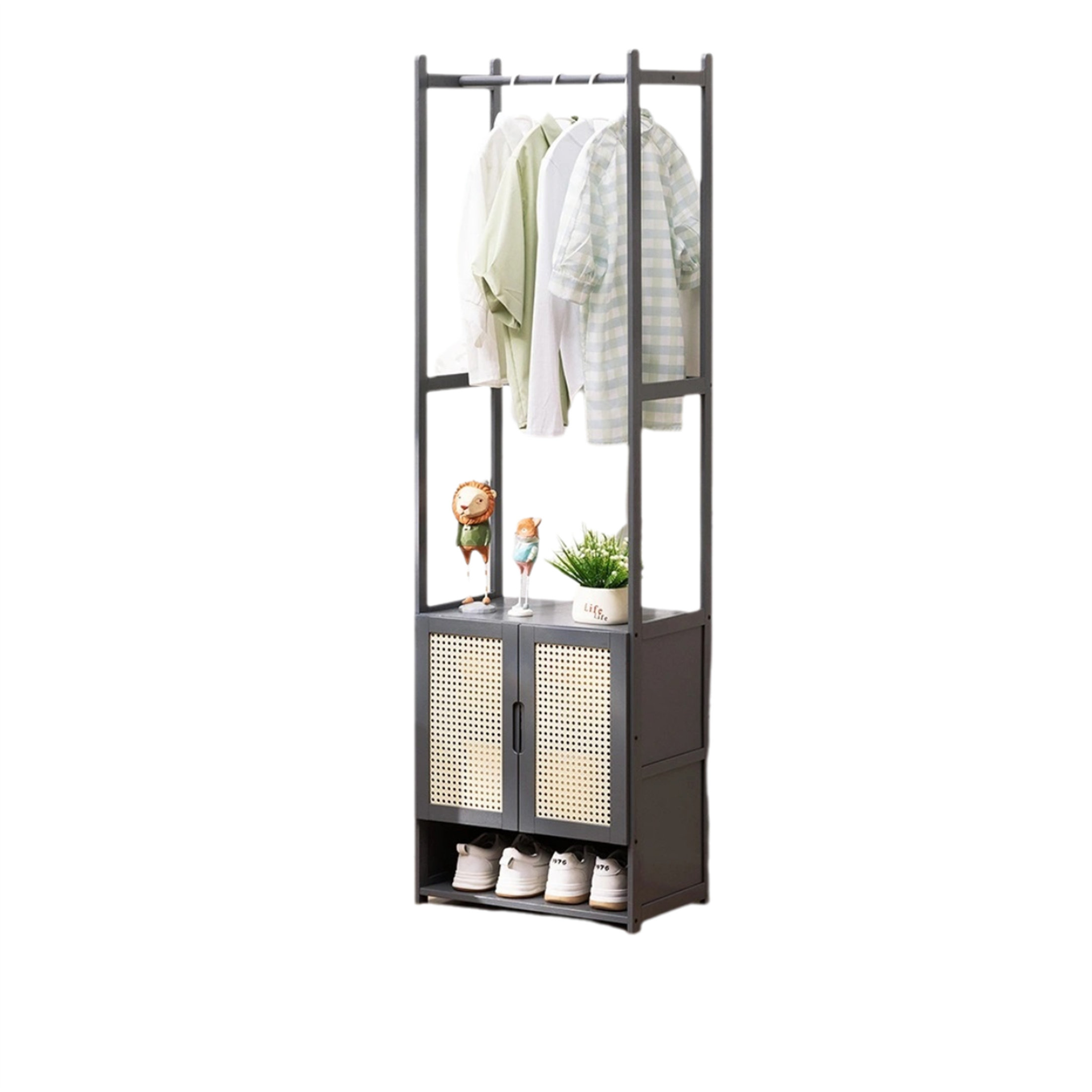George Oliver Cloak Rack Bedroom Vertical Simple Hanging Racks ...