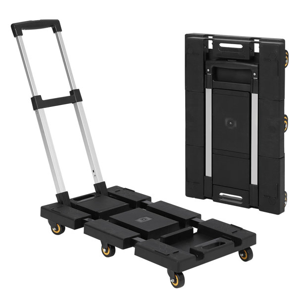 Zstar Folding Hand Truck, With Telescoping Handle And 2 Rubber Wheels ...