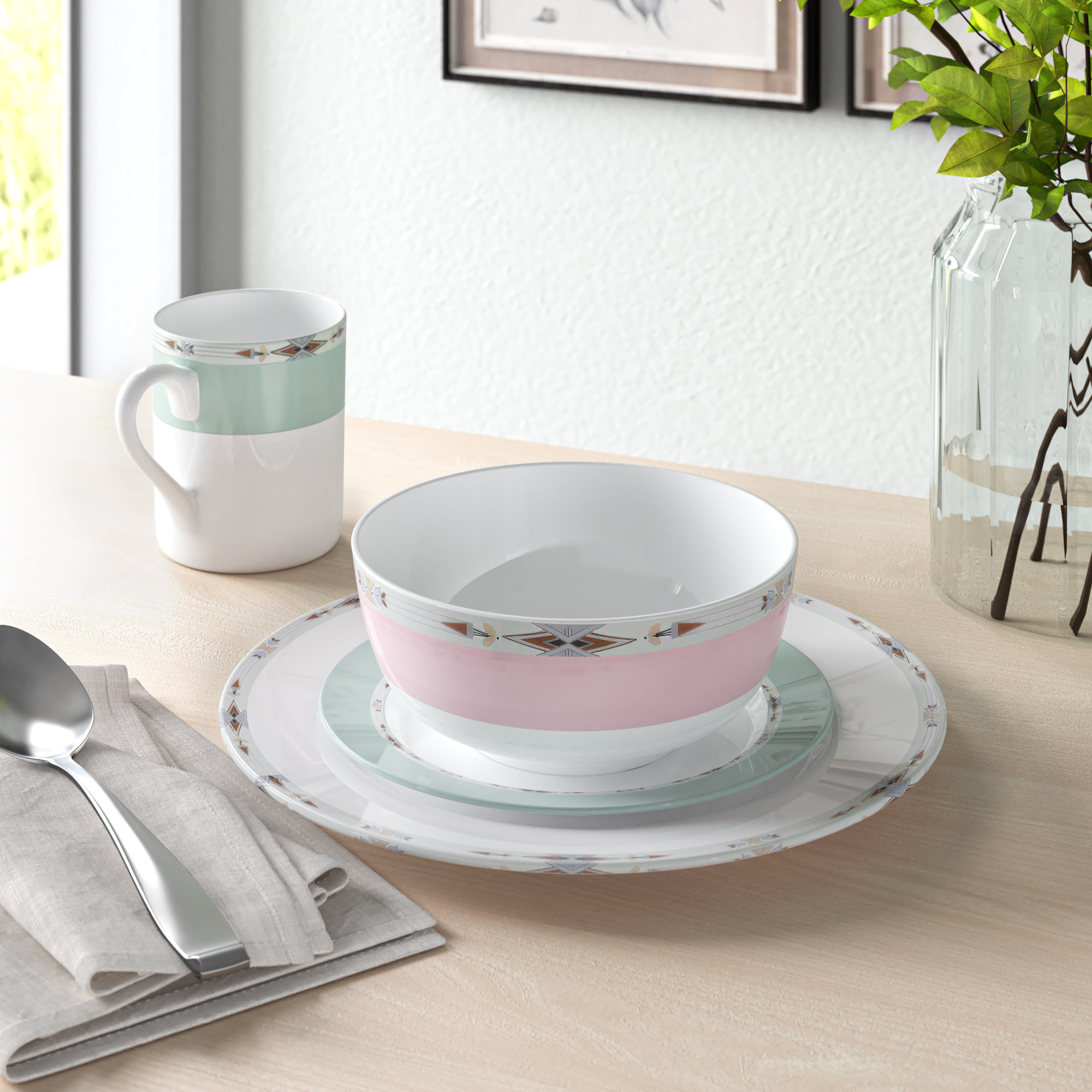 Mistana™ Spode Spode Home Formal Deco 16-Pc Set Formal Deco & Reviews ...