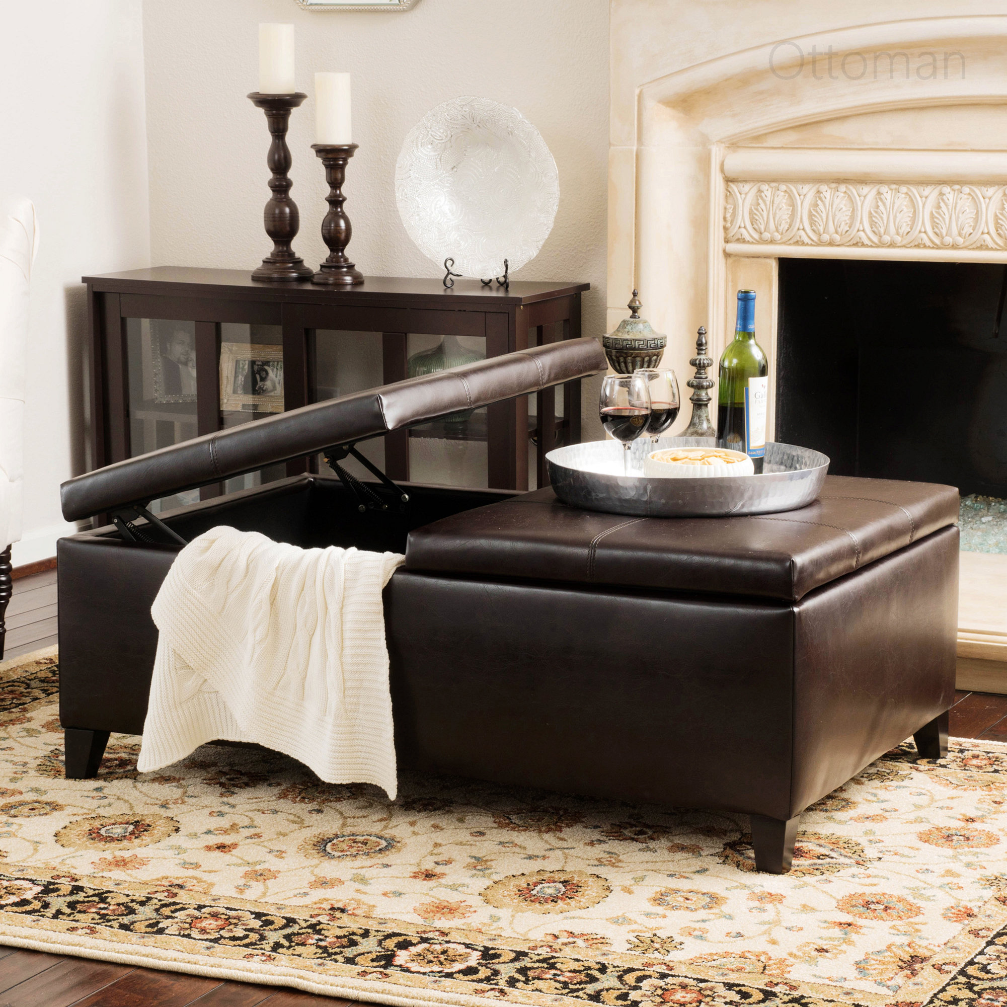Ebern Designs Contemporary Ottoman Upholstered Storage Ottoman | Wayfair