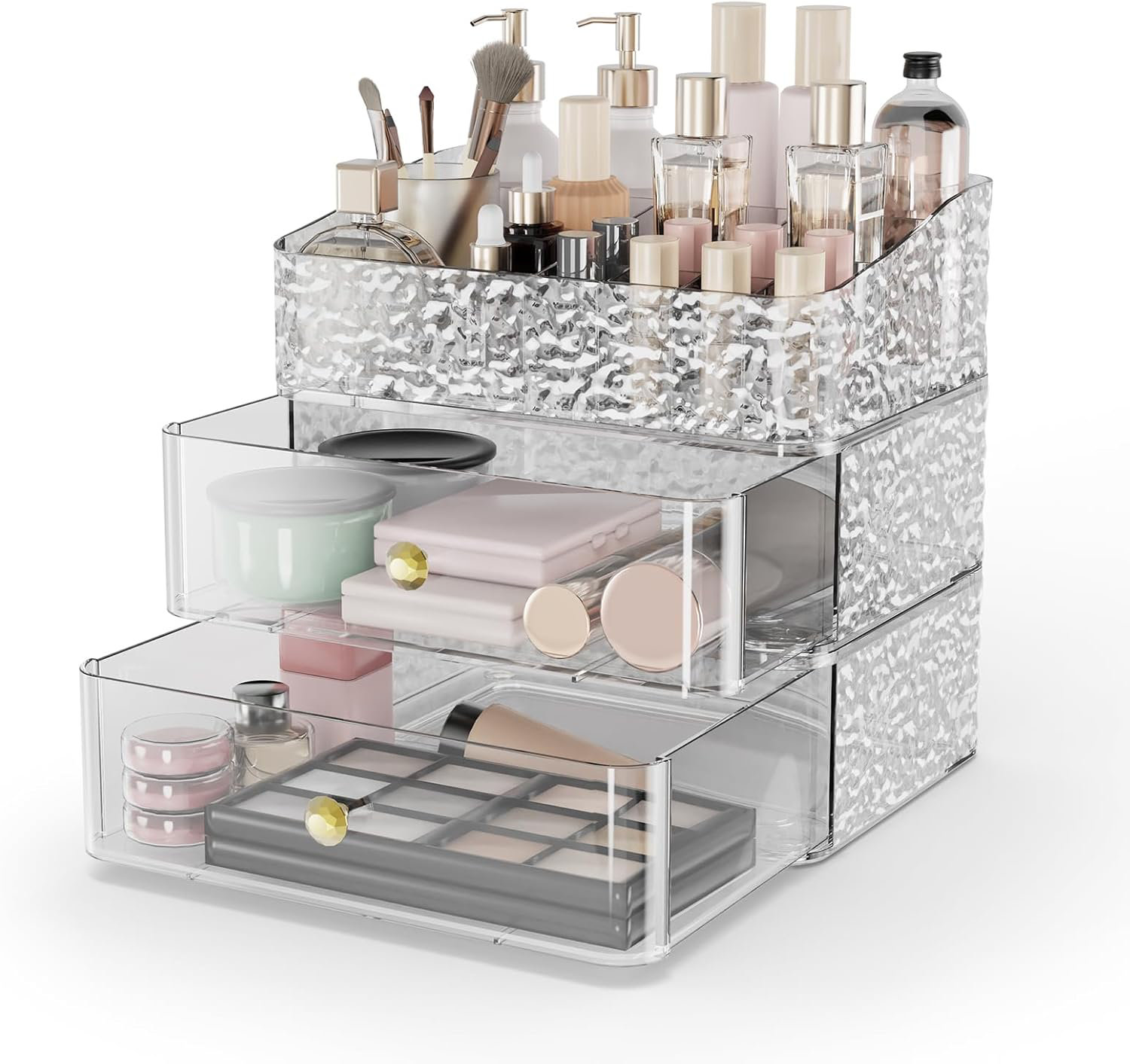 Rebrilliant Makeup Organizer Stackable Cosmetics Organizer And Storage ...