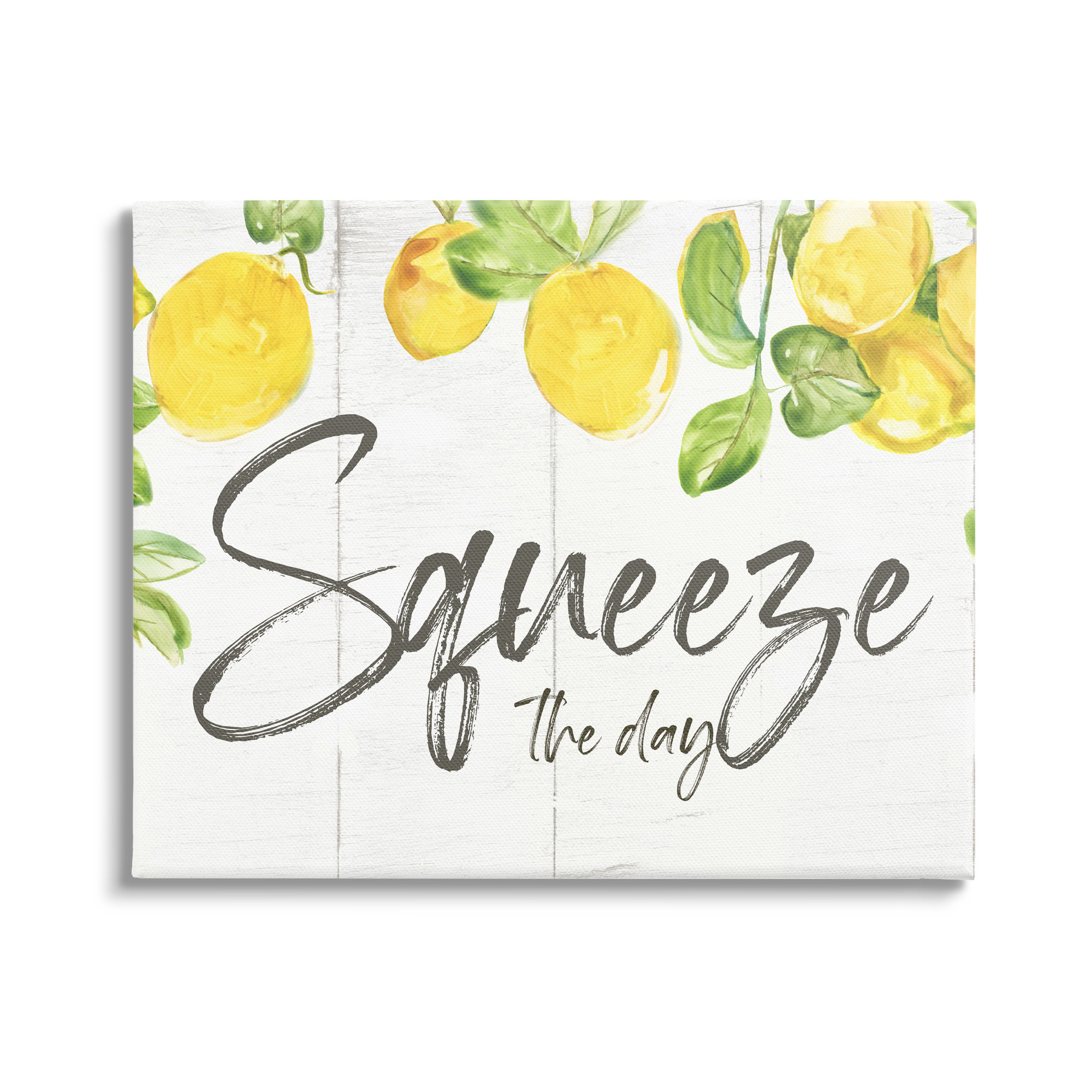 Rosalind Wheeler Squeeze The Day Motivational Phrase Cascading Lemon ...