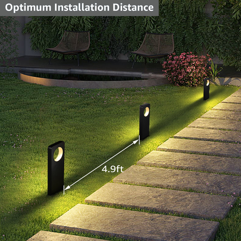 LEDVANS Black Integrated LED Metal Pathway Light | Wayfair