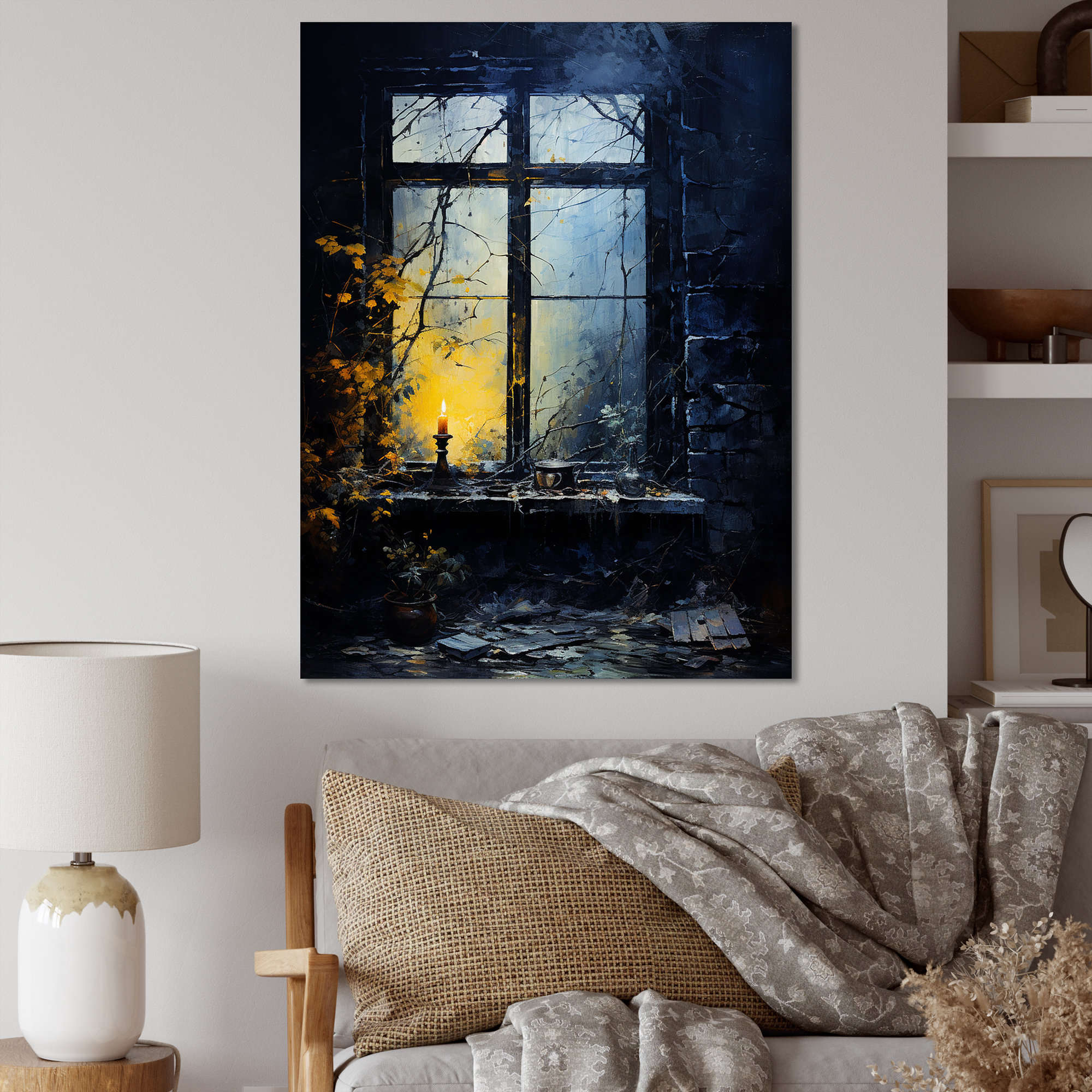 Lark Manor™ Nightly Farmhouse Window Charm II - Farmhouse Windows Wall ...