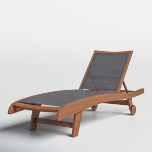 Birch Lane™ Delphi Outdoor Eucalyptus Chaise Lounge & Reviews | Wayfair