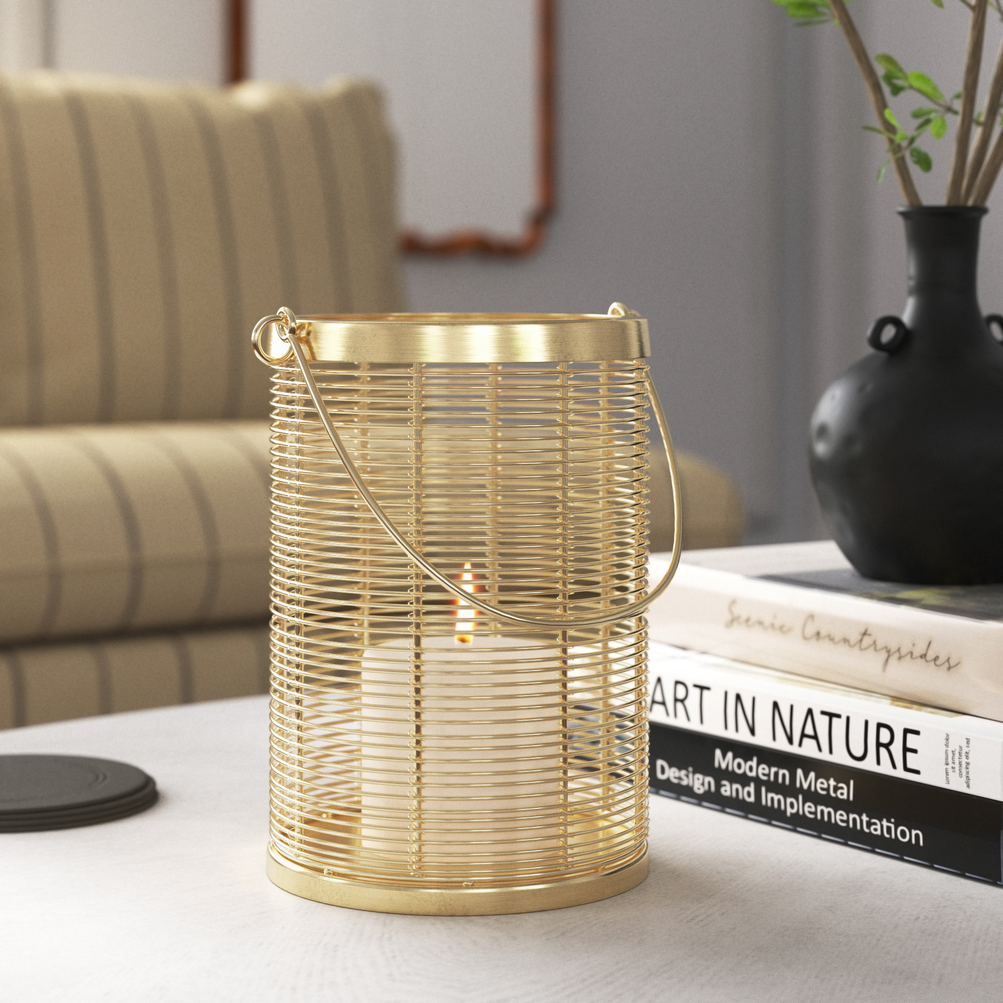 Kelly Clarkson Home Aluminum Tabletop Candle Lantern | Wayfair